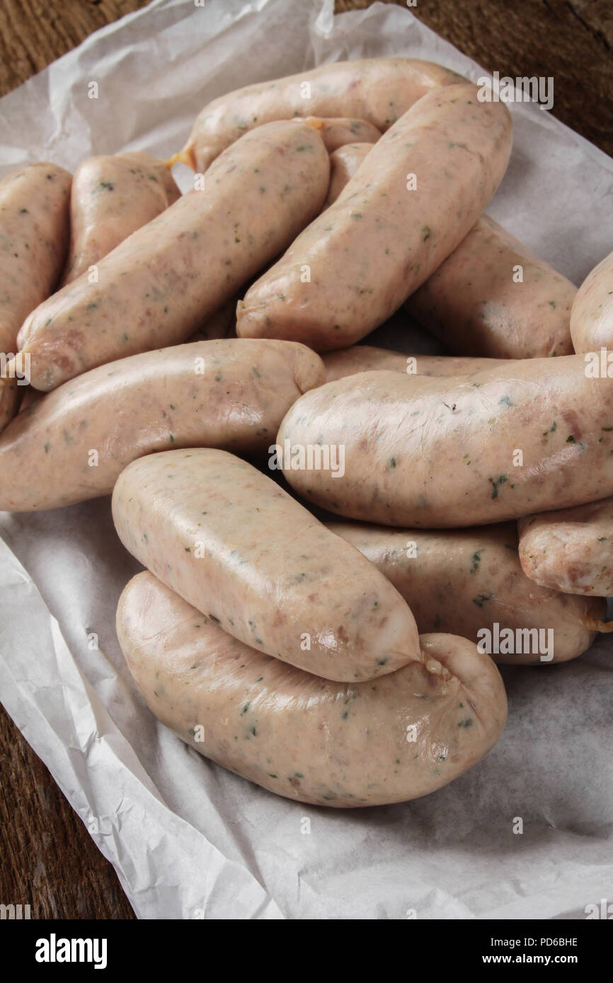 traditional raw British sausages Stock Photo - Alamy