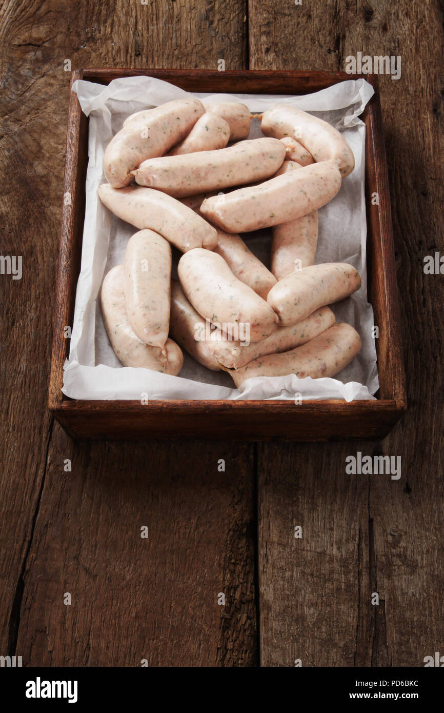traditional raw British sausages Stock Photo - Alamy
