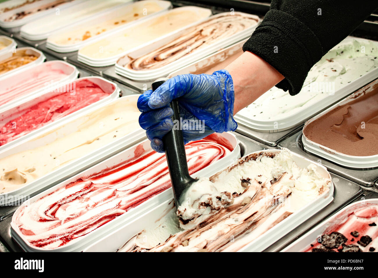 ice cream counter Stock Photo - Alamy