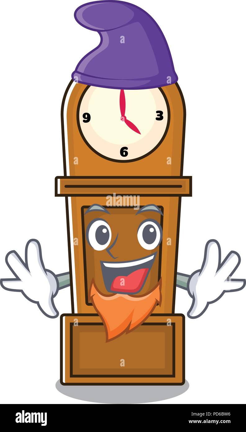 Elf grandfather clock character cartoon Stock Vector Image & Art - Alamy
