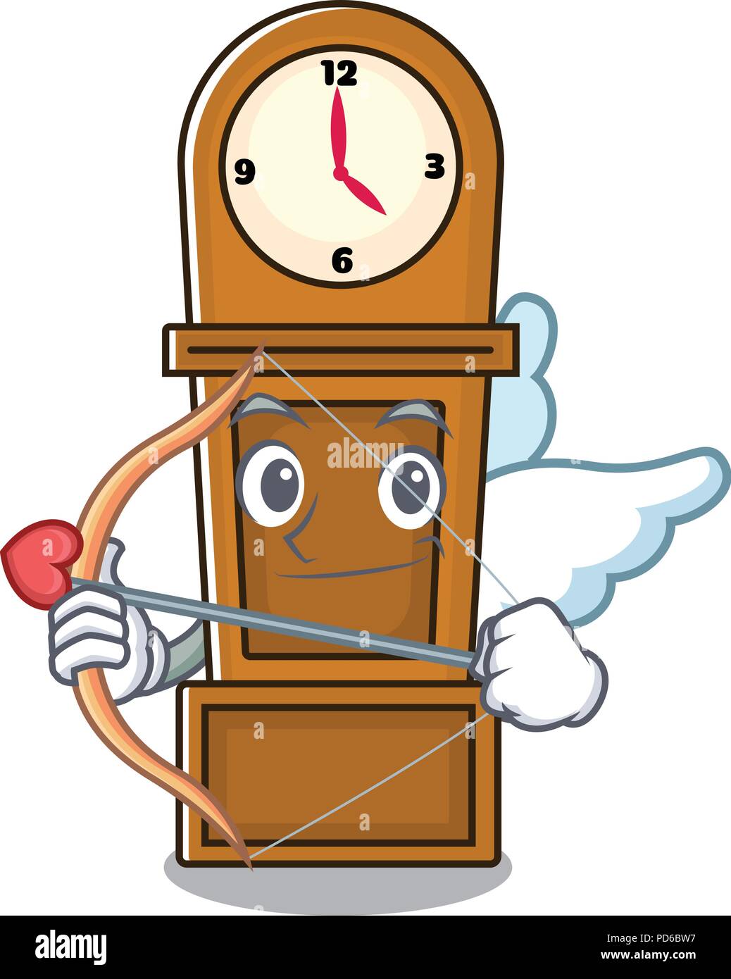 Cupid grandfather clock character cartoon Stock Vector Image & Art - Alamy