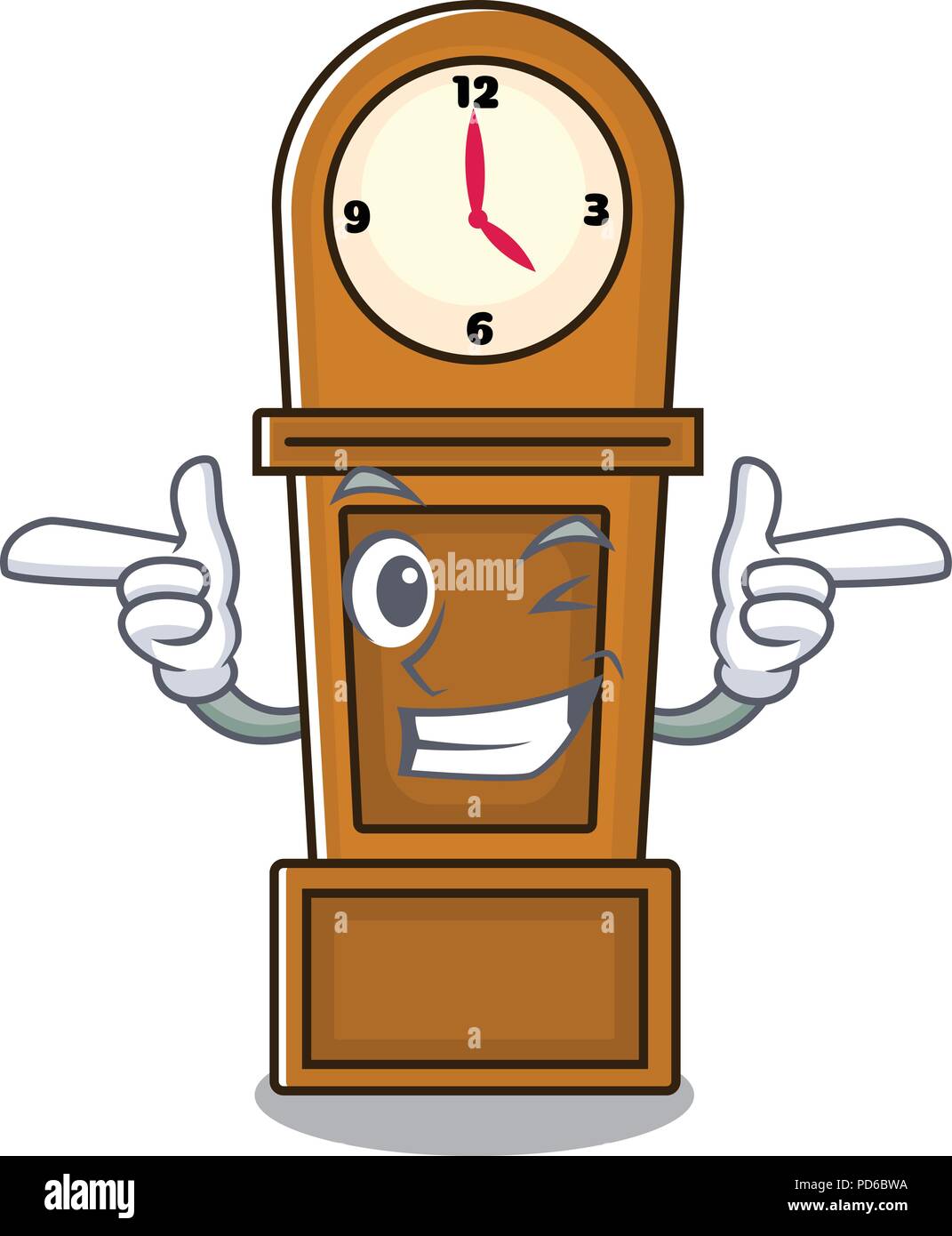 Wink grandfather clock character cartoon Stock Vector Image & Art - Alamy