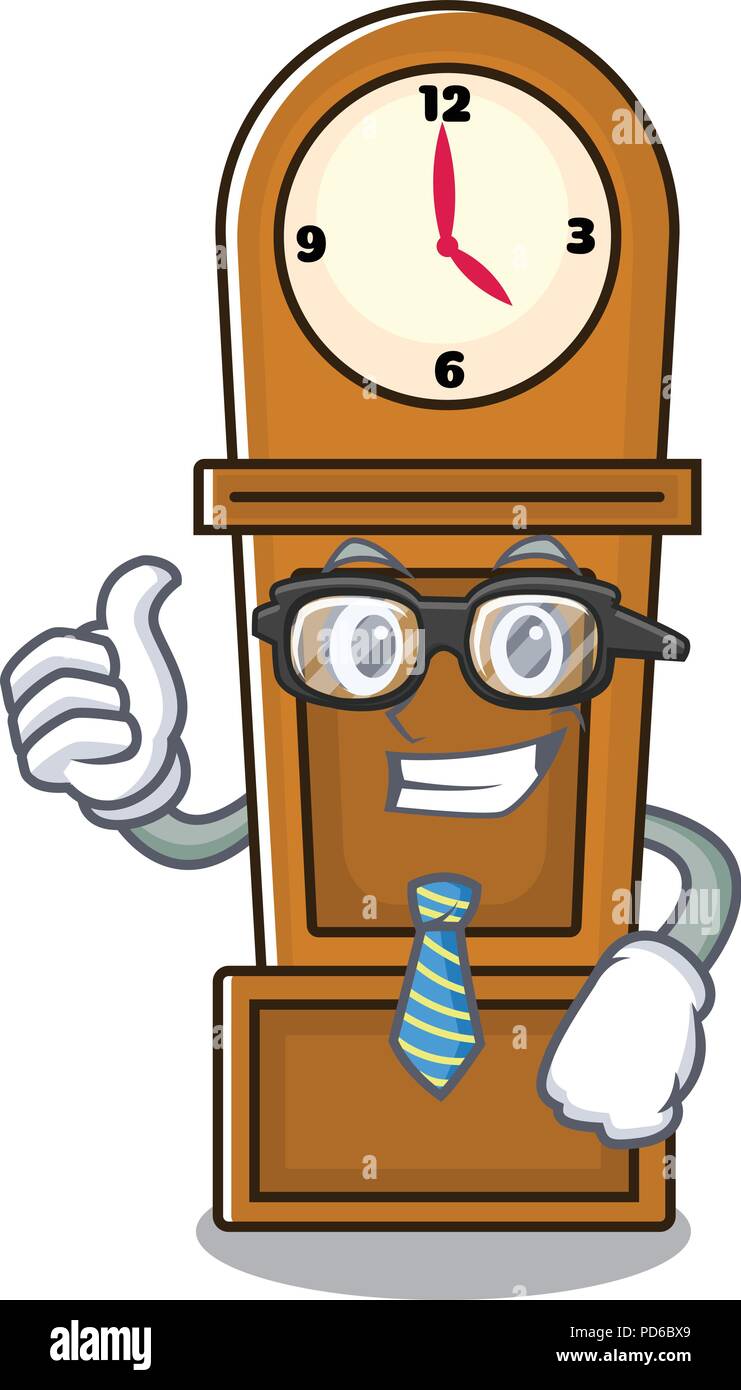 Businessman grandfather clock character cartoon Stock Vector Image ...