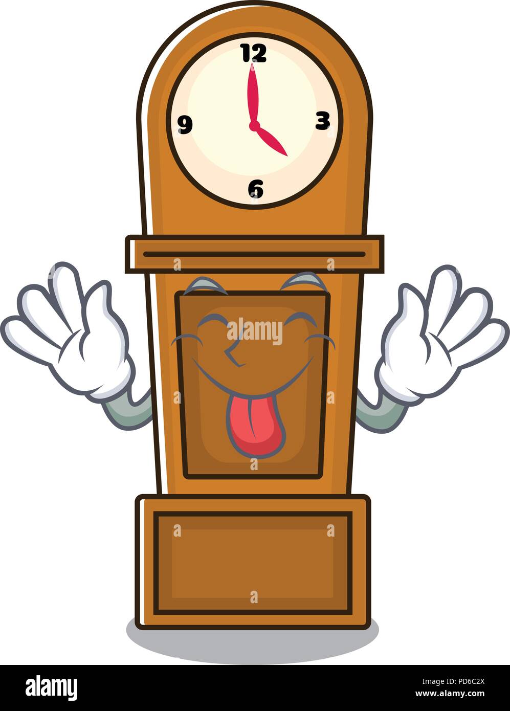 Tongue out grandfather clock mascot cartoon Stock Vector Image & Art ...