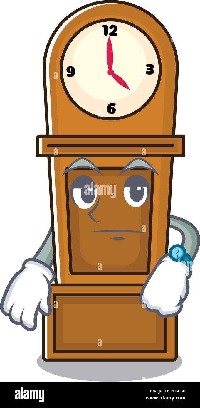 Waiting grandfather clock mascot cartoon Stock Vector Image & Art - Alamy