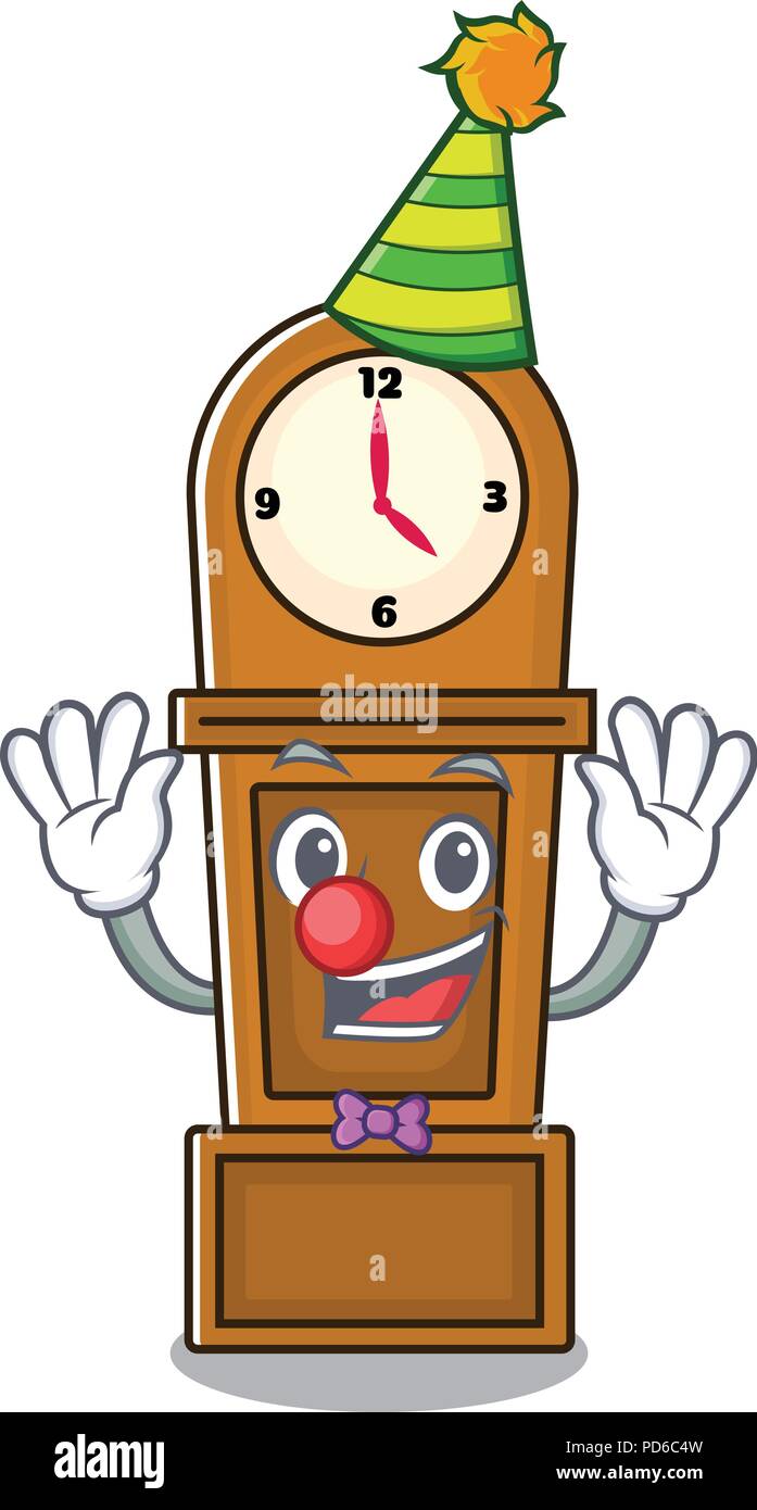 Clown grandfather clock mascot cartoon Stock Vector Image & Art - Alamy