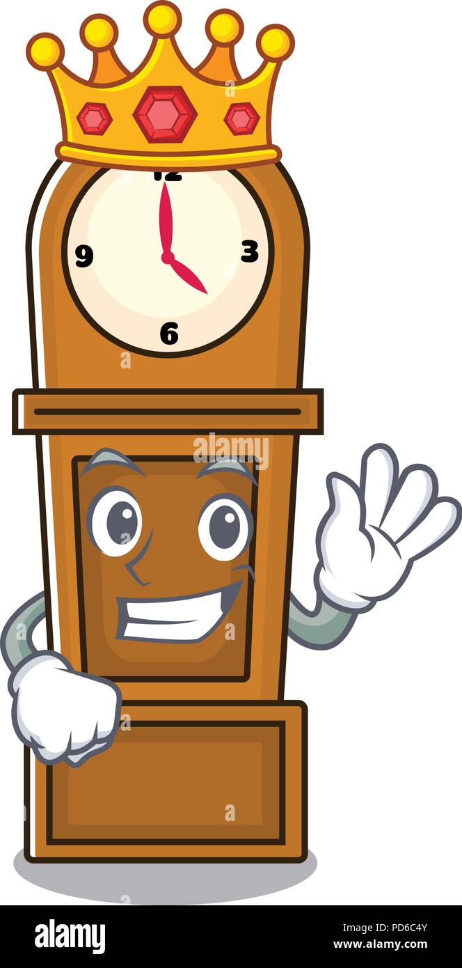 King grandfather clock mascot cartoon Stock Vector Image & Art - Alamy