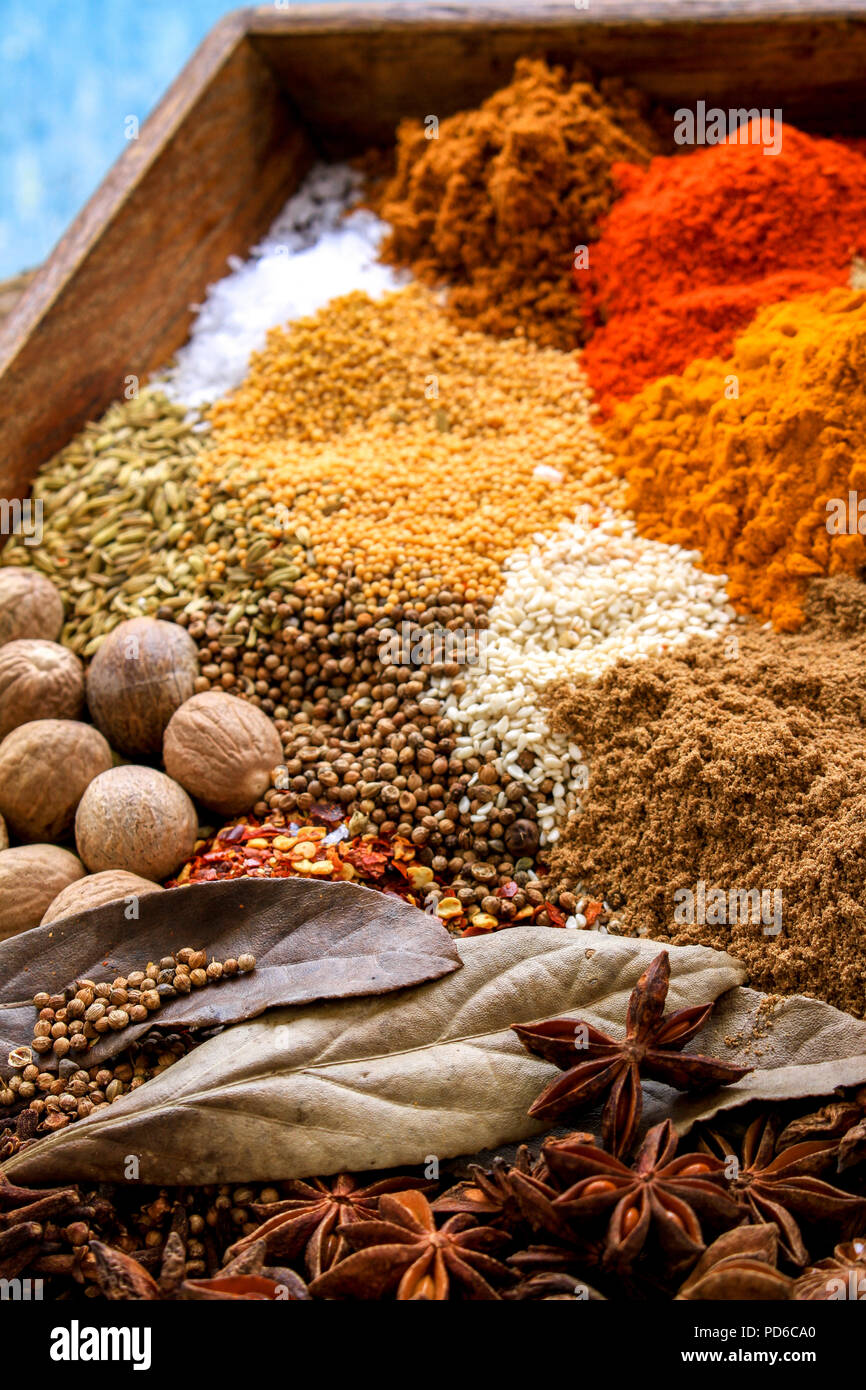 fresh dried spices Stock Photo - Alamy