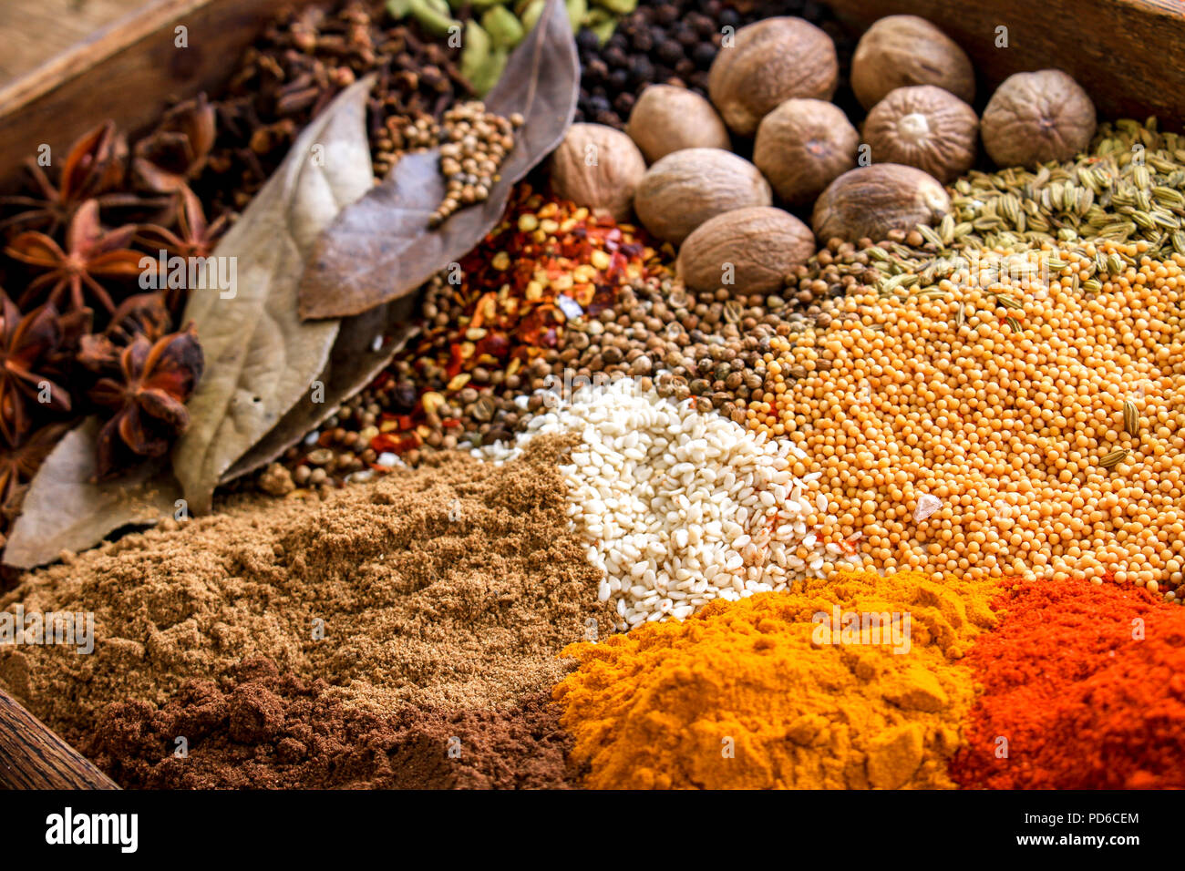 fresh dried spices Stock Photo - Alamy