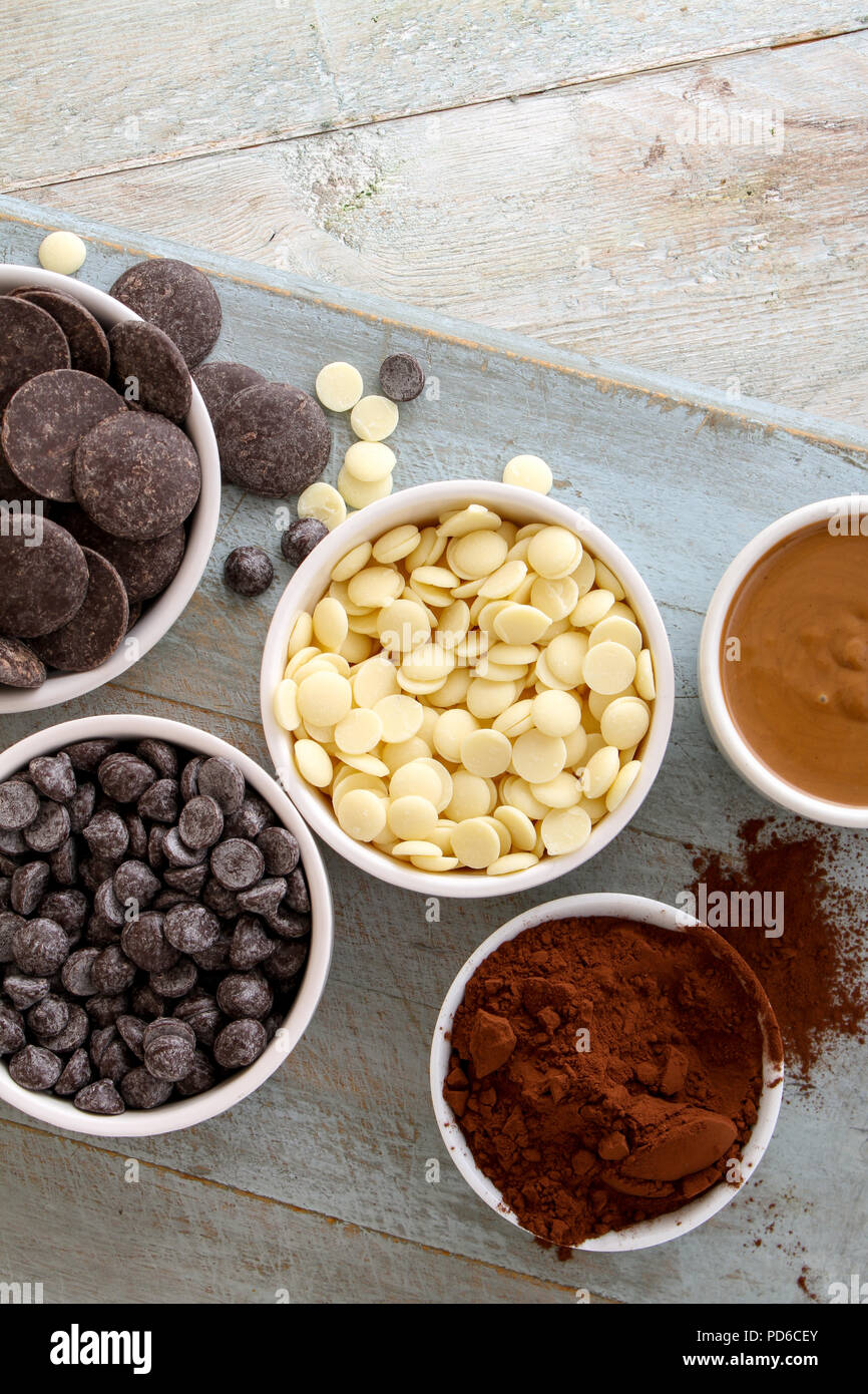 assorted confectioners chocolate in dishes Stock Photo - Alamy