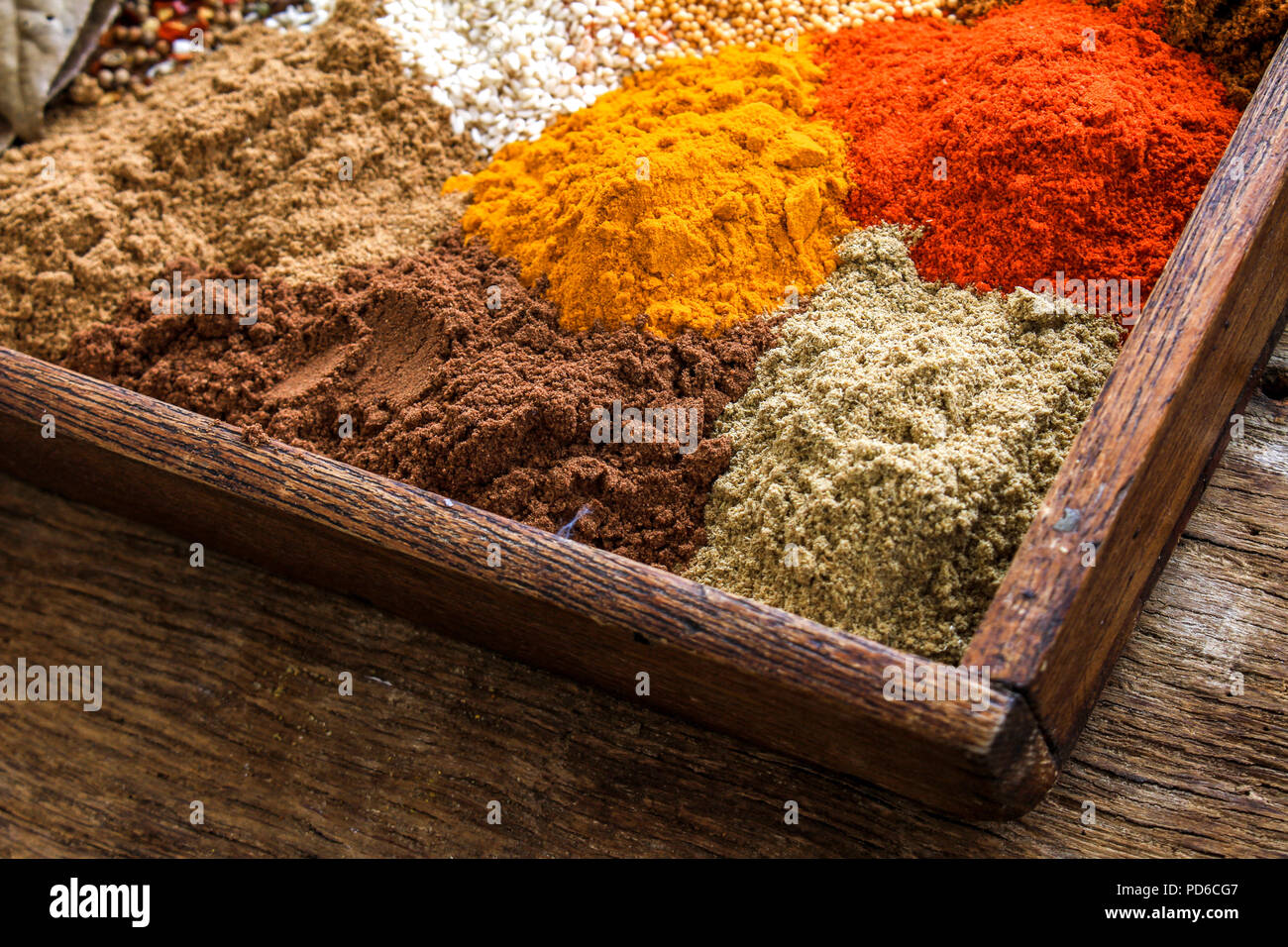 fresh dried spices Stock Photo - Alamy