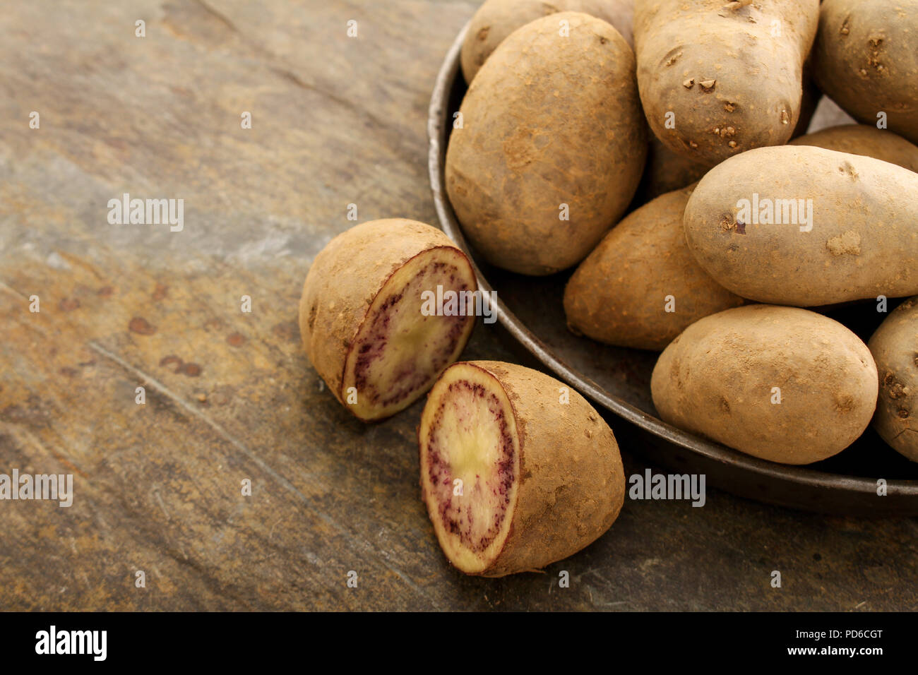 preparing heritage potatoes Stock Photo - Alamy