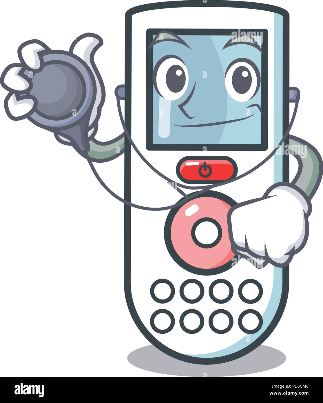 Doctor remote control character cartoon Stock Vector Image & Art - Alamy