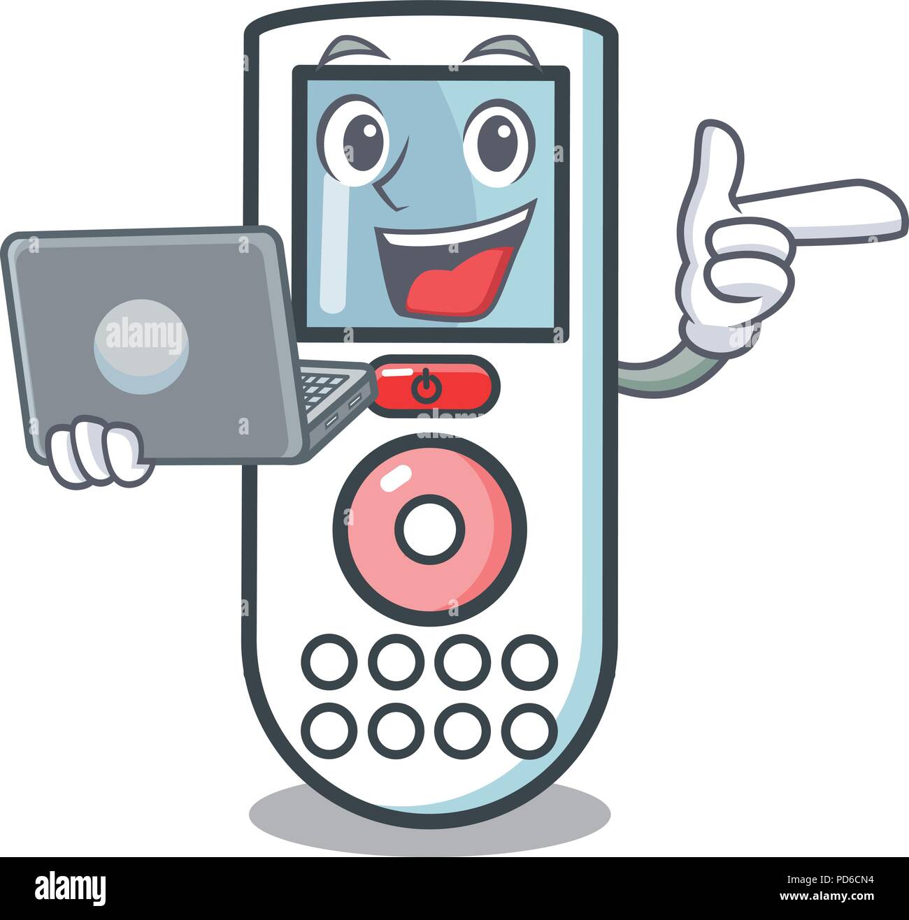 With laptop remote control character cartoon Stock Vector Image & Art ... With laptop remote control character cartoon Stock Vector Image & Art ...