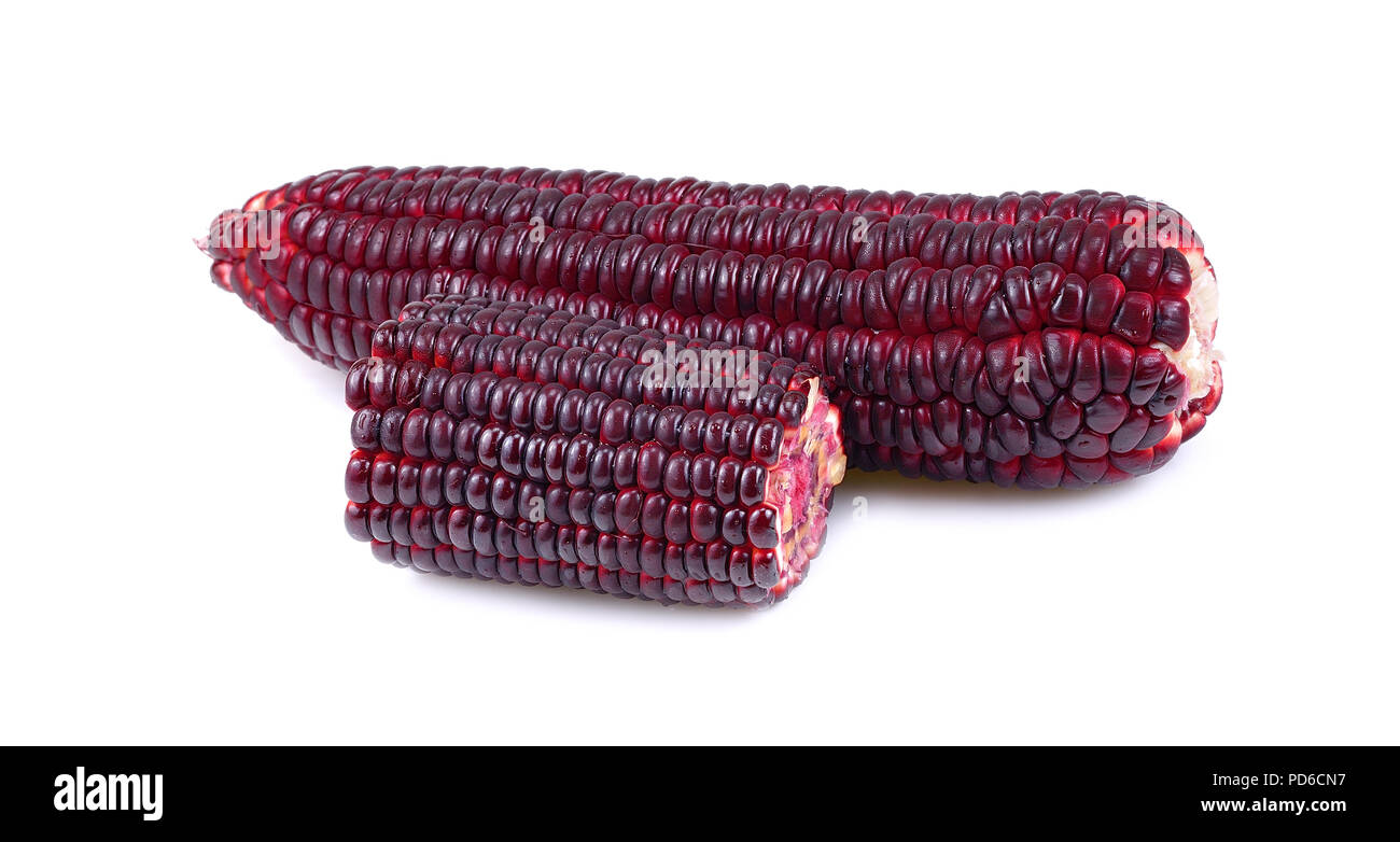purple corn isolated on a white background Stock Photo - Alamy