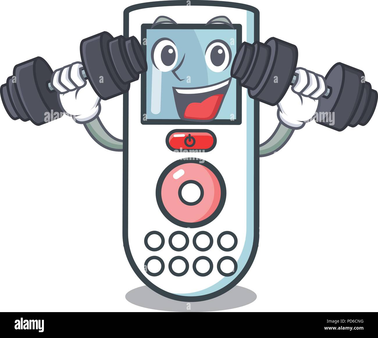 Fitness remote control character cartoon Stock Vector Image & Art - Alamy