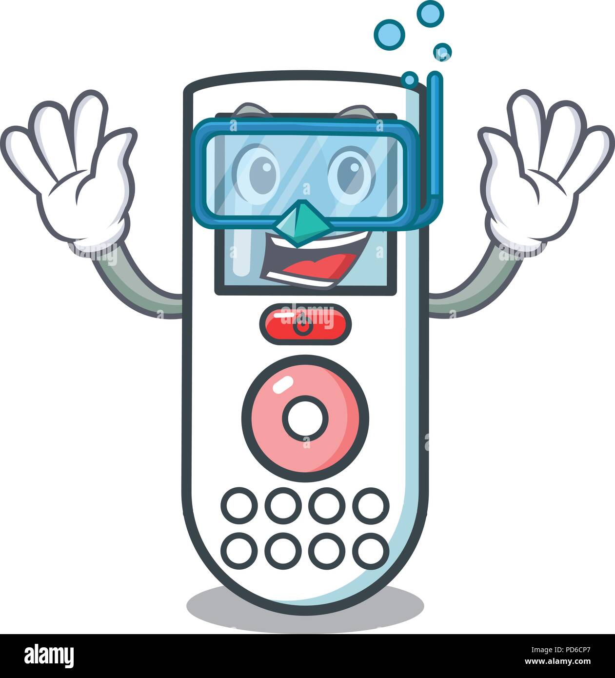 Diving remote control character cartoon Stock Vector Image & Art - Alamy