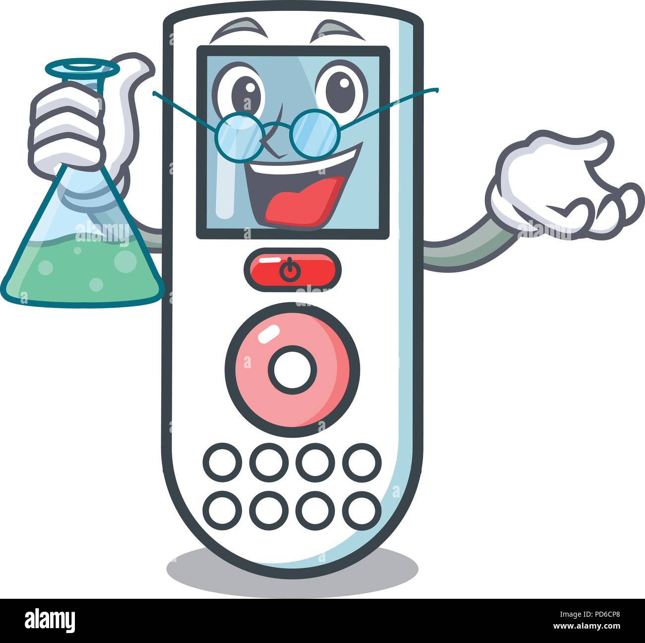 Professor remote control character cartoon Stock Vector Image & Art - Alamy