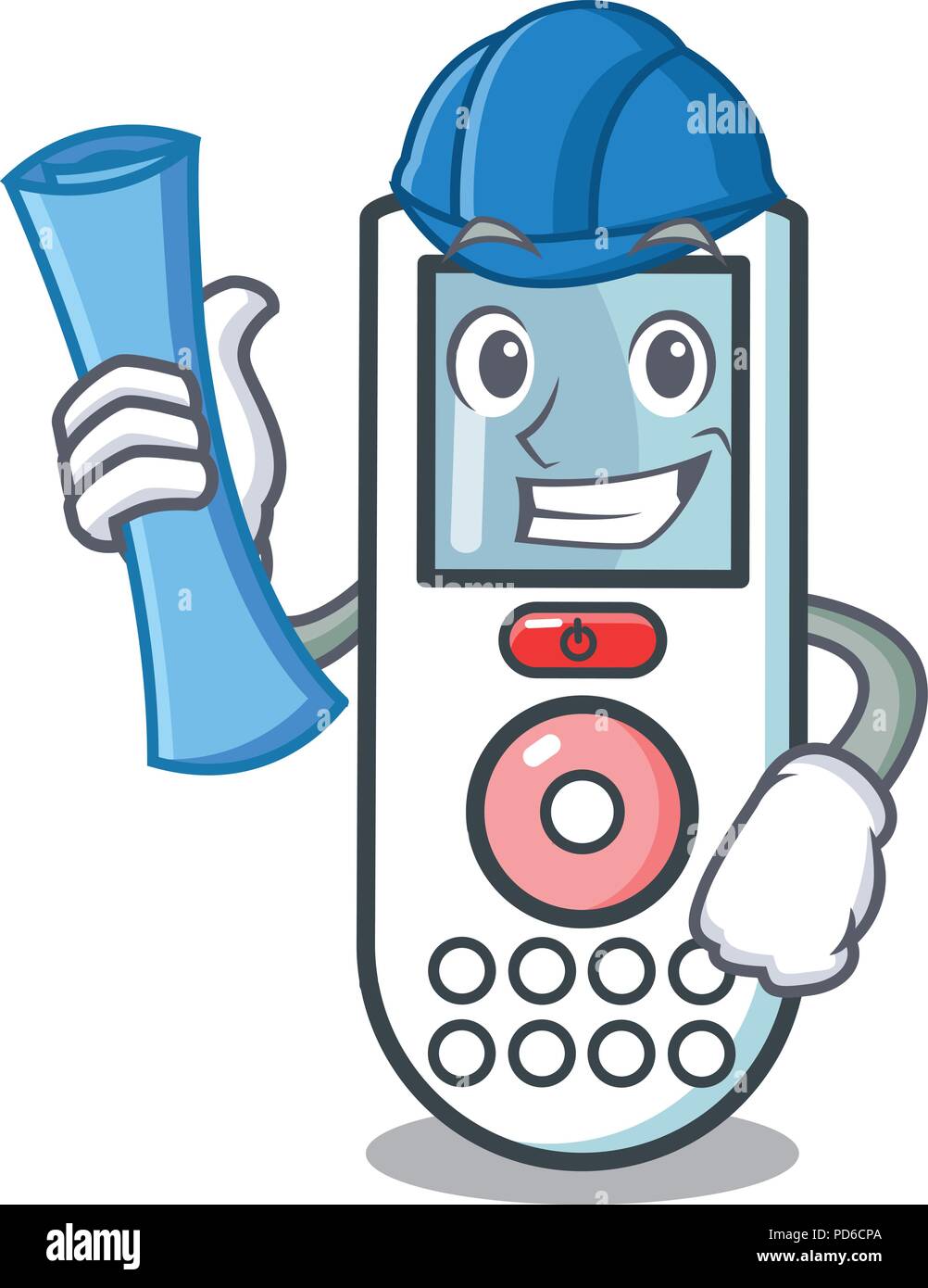 Architect remote control character cartoon Stock Vector Image & Art - Alamy