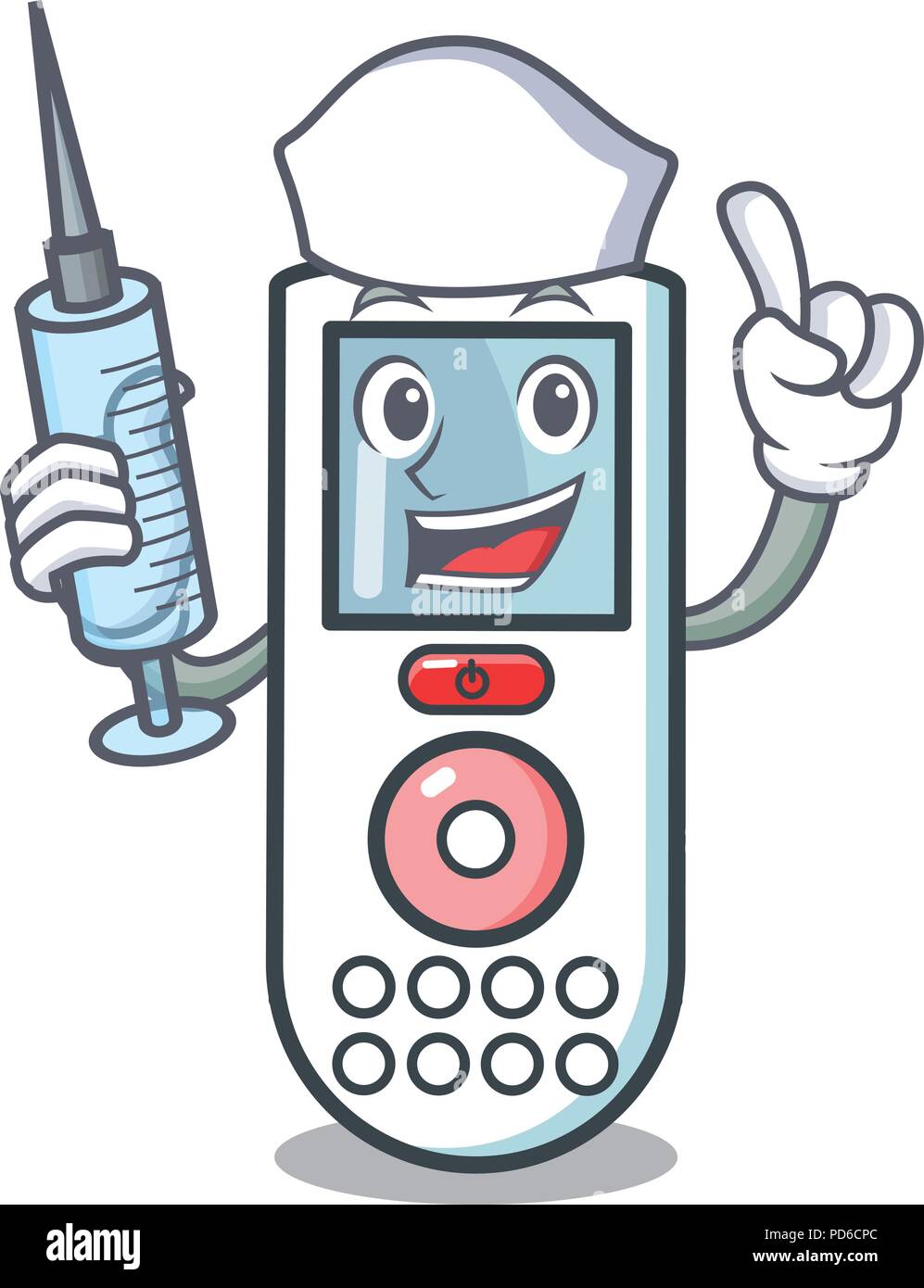 Nurse remote control character cartoon Stock Vector Image & Art - Alamy