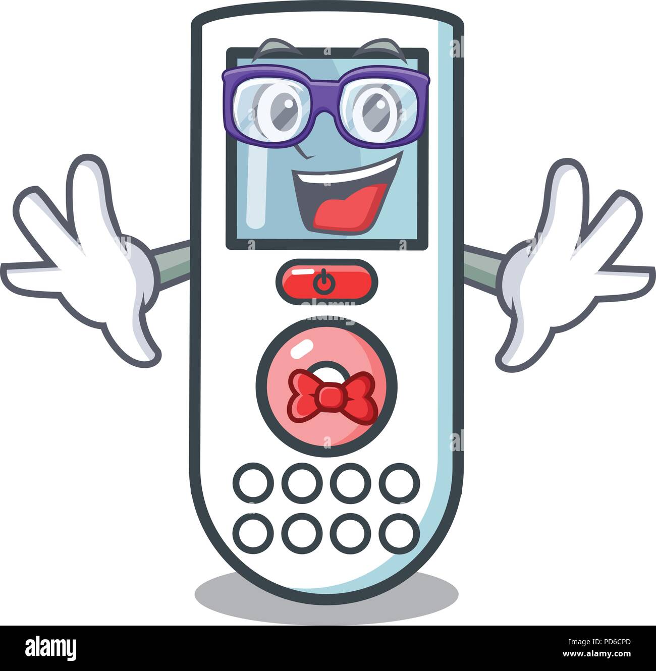 Geek remote control character cartoon Stock Vector Image & Art - Alamy