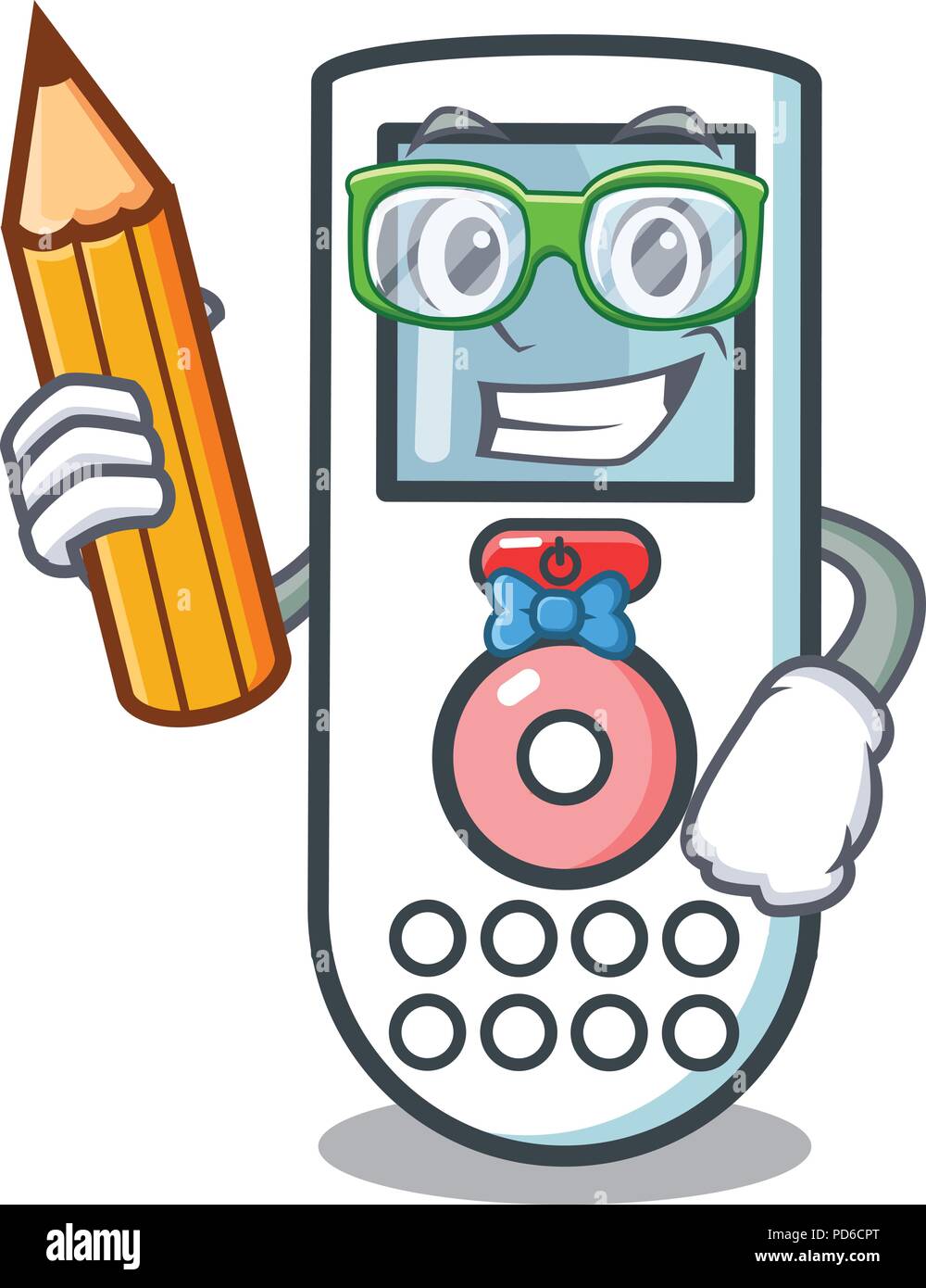 Student remote control character cartoon Stock Vector Image & Art - Alamy