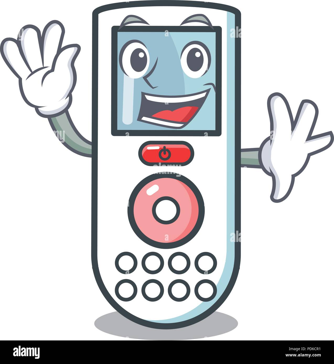 Waving tv character cartoon hi-res stock photography and images - Alamy