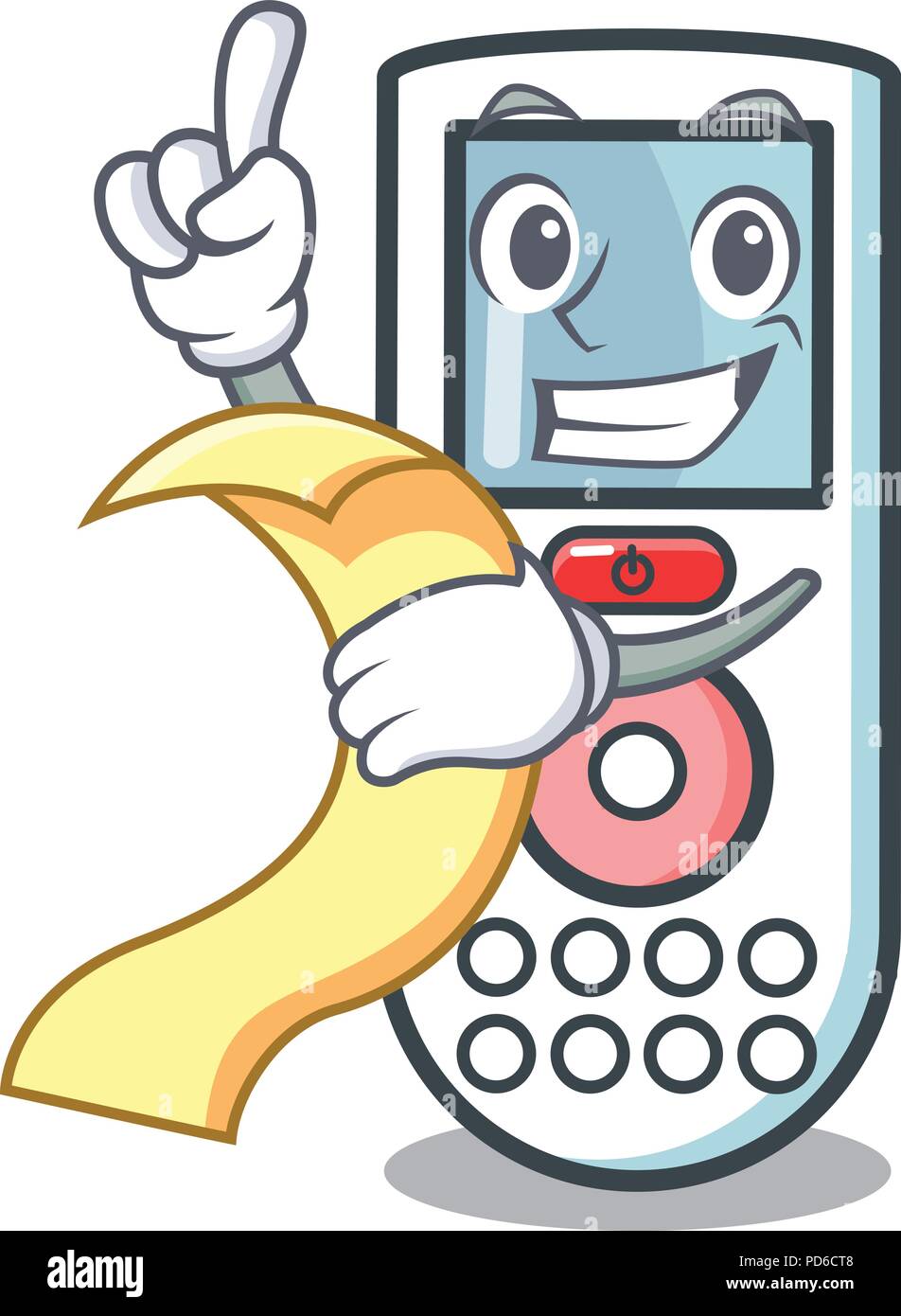 With menu remote control mascot cartoon Stock Vector Image & Art - Alamy