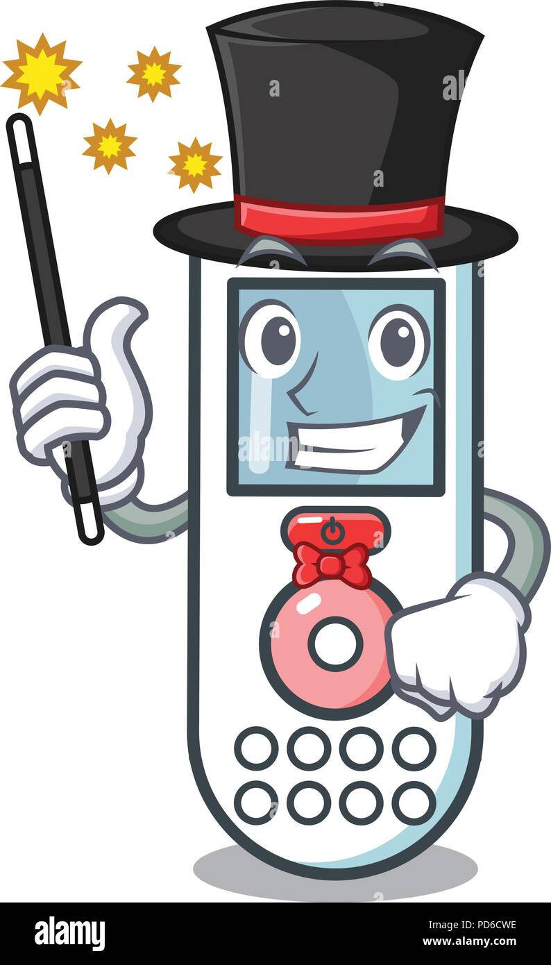 Magician remote control mascot cartoon Stock Vector Image & Art - Alamy