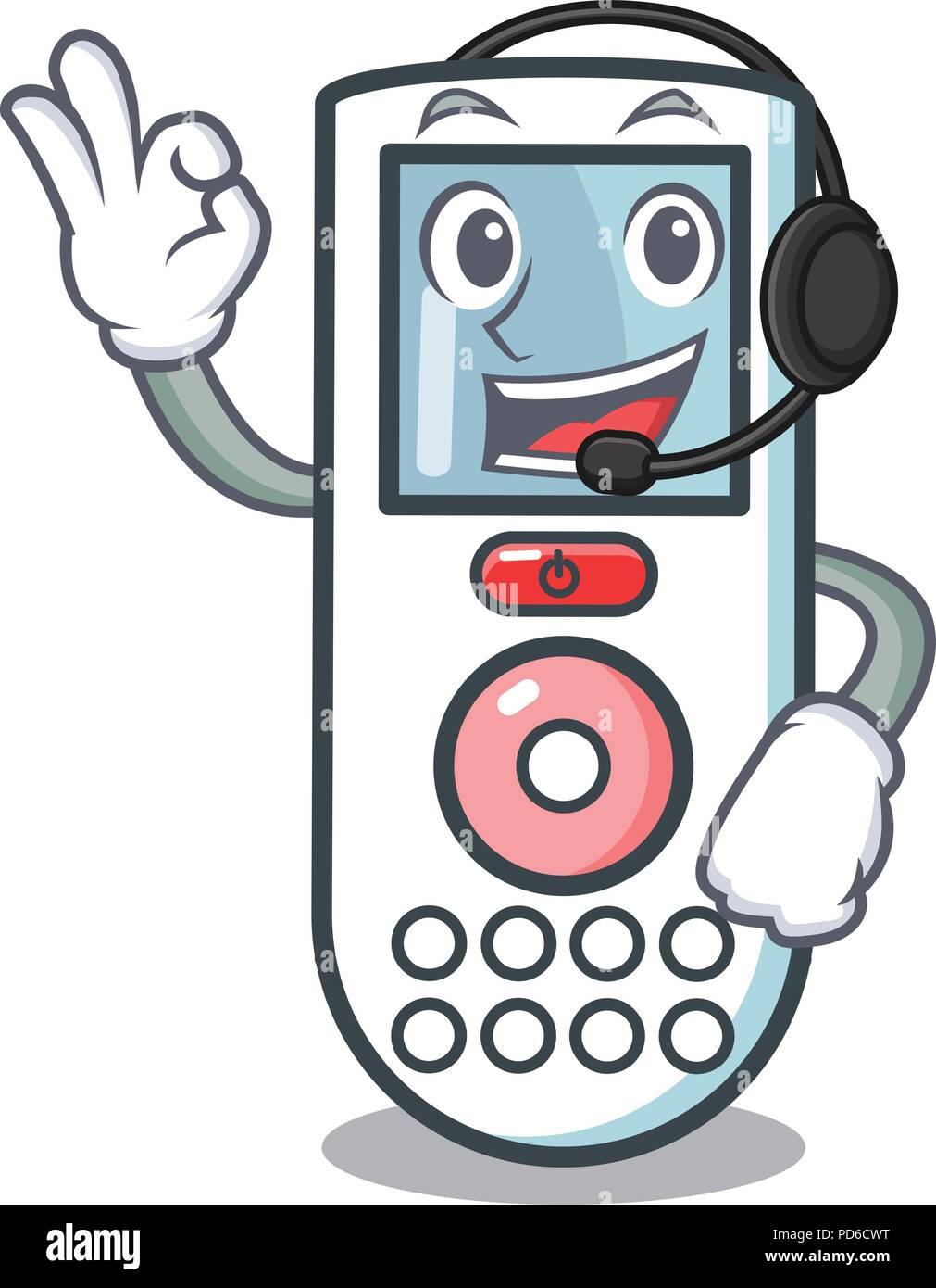 With headphone remote control mascot cartoon Stock Vector Image & Art ...