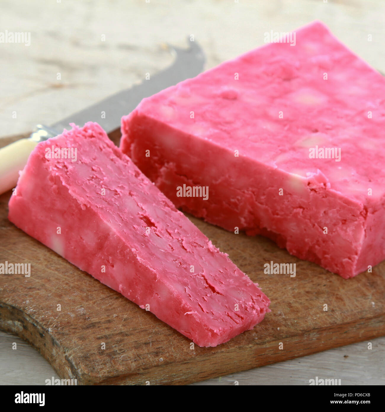 red marbled cheddar cheese Stock Photo - Alamy