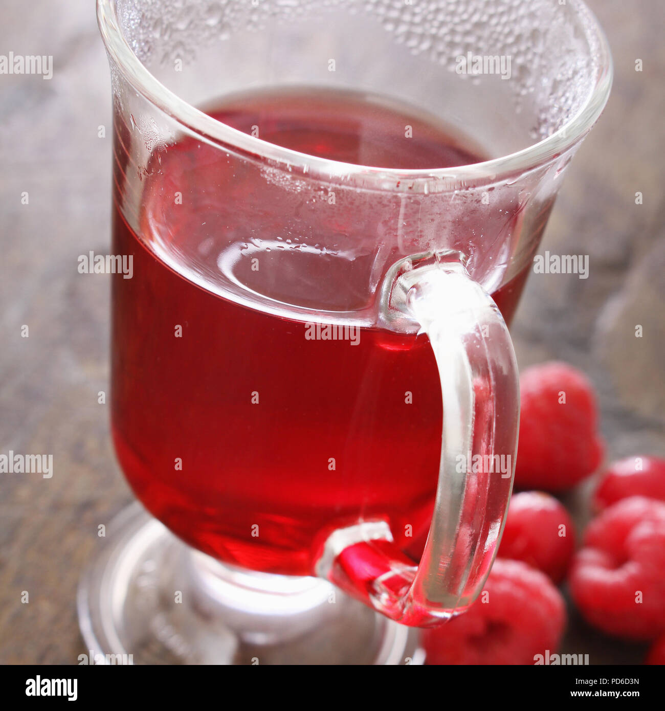 raspberry tea infusion Stock Photo - Alamy