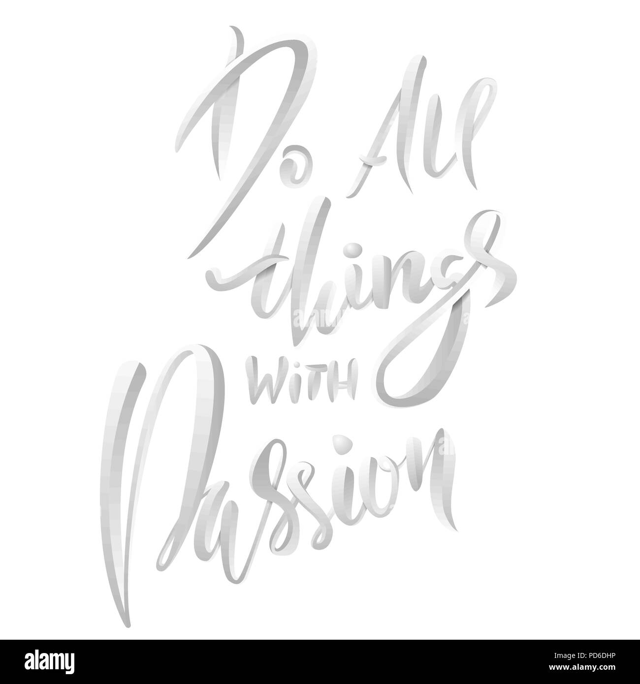 Hand drawn vector lettering. Motivating modern dry brush calligraphy ...