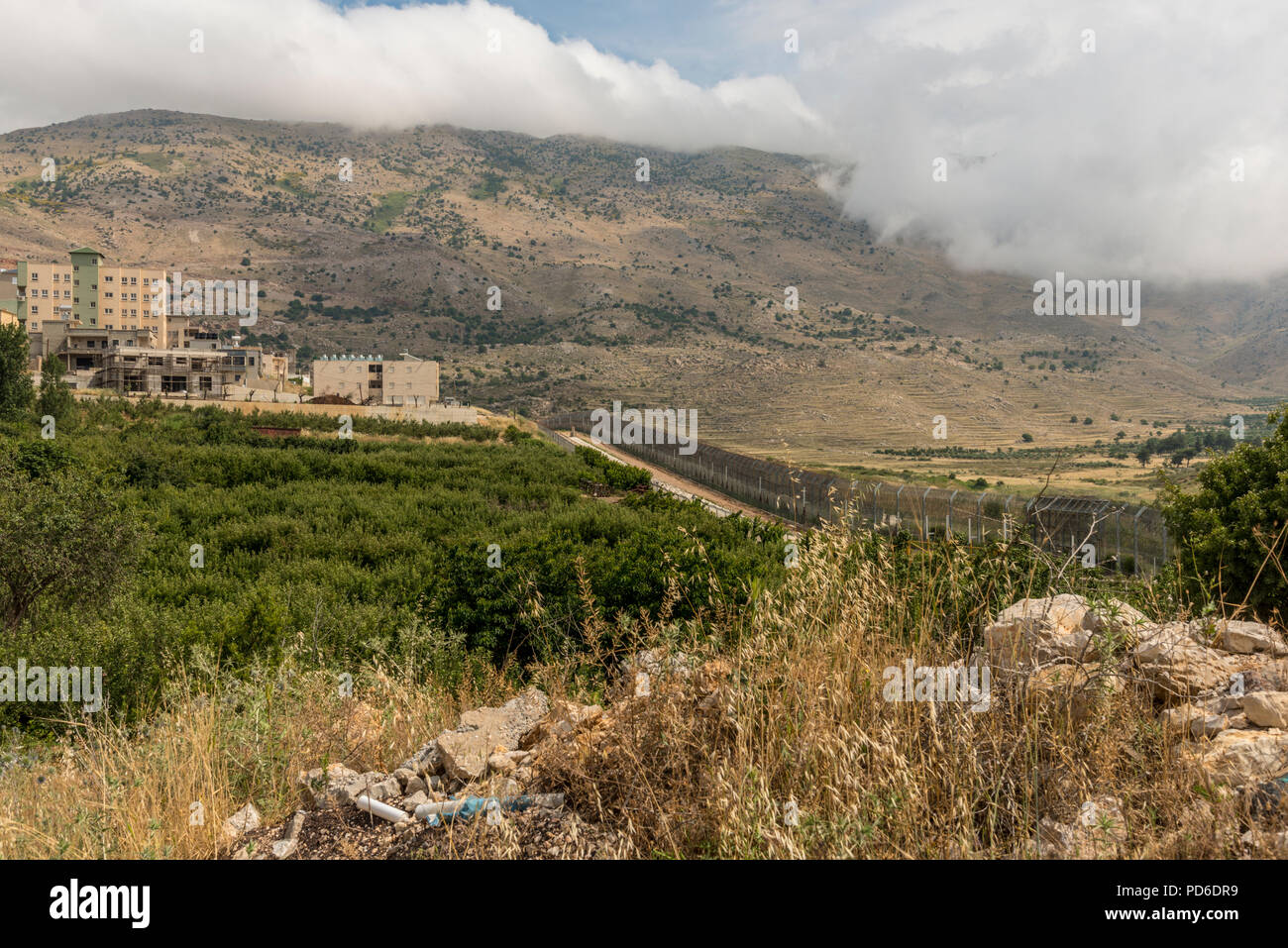 The Israel Syria border Stock Photo - Alamy