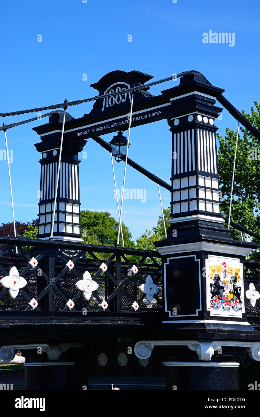 One of the archways dated 1889 of the Ferry Bridge also known as the ...