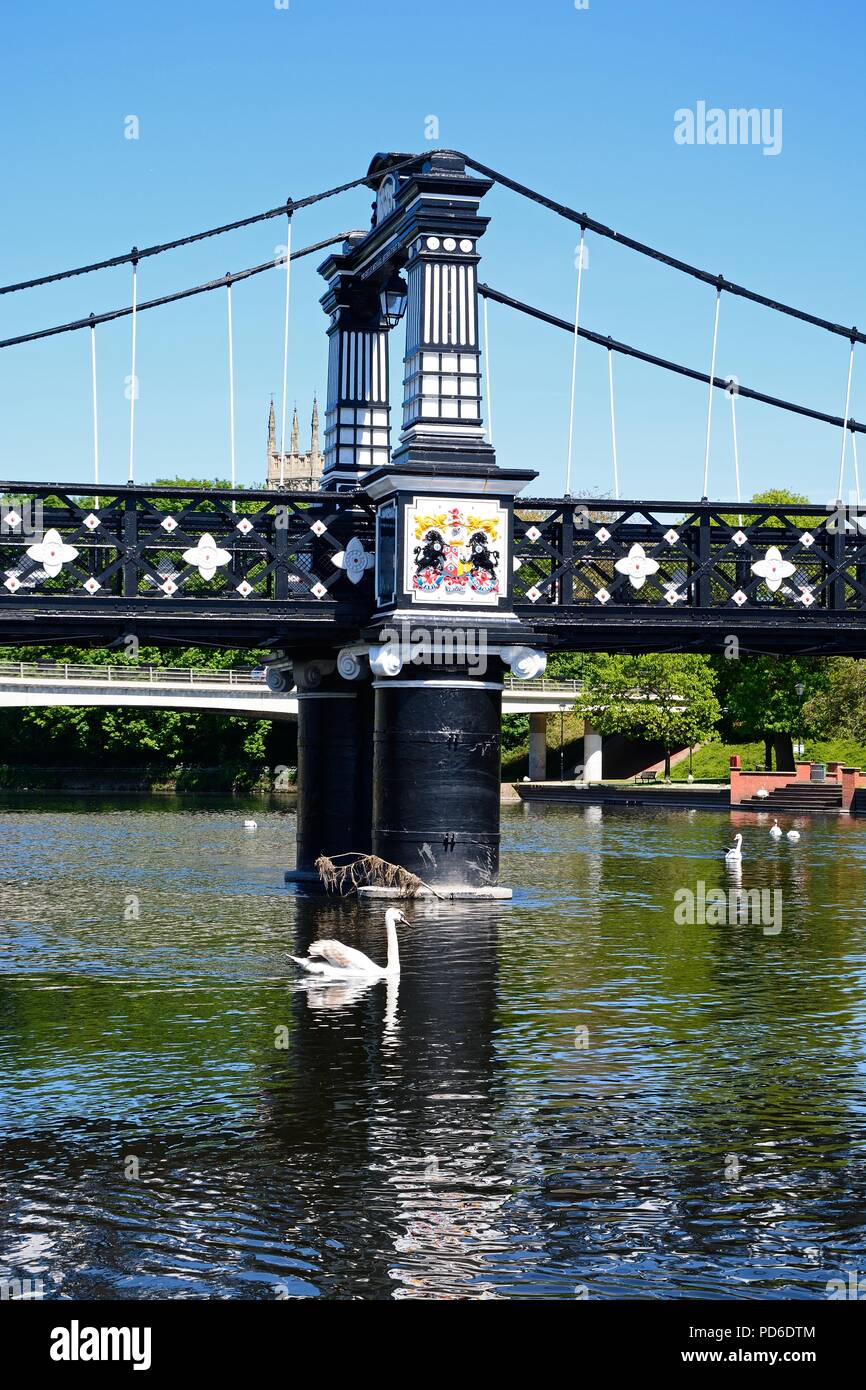 Section of the Ferry Bridge also known as the Stapenhill Ferry Bridge ...