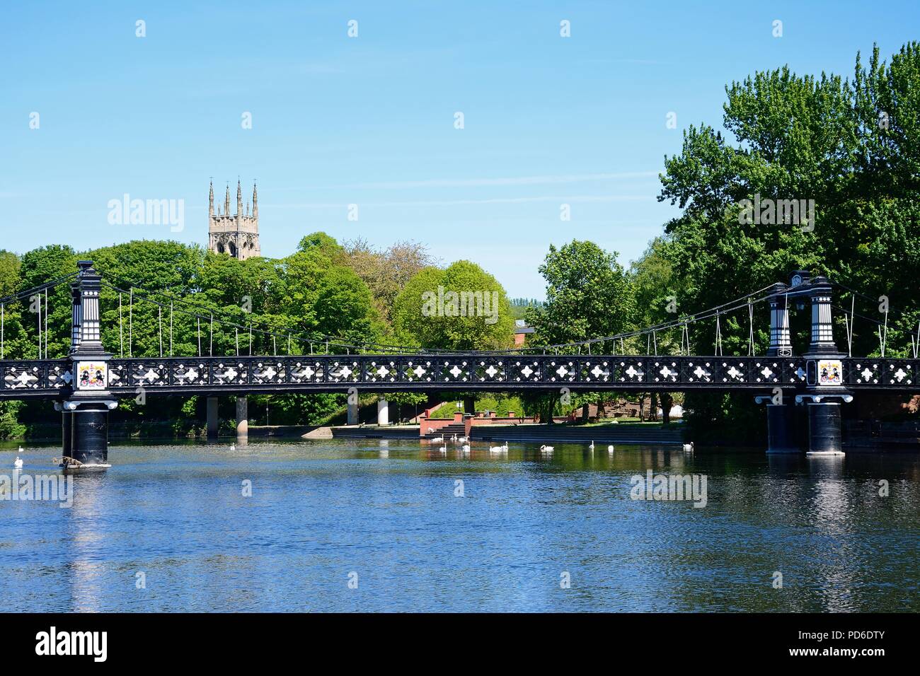 View of the Ferry Bridge also known as the Stapenhill Ferry Bridge and ...