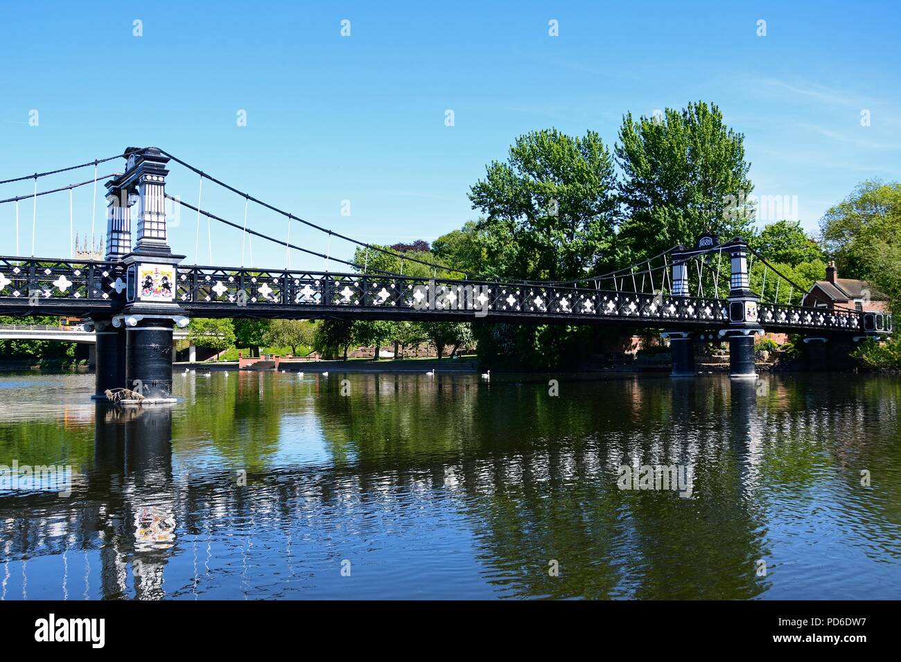 View of the Ferry Bridge also known as the Stapenhill Ferry Bridge and ...