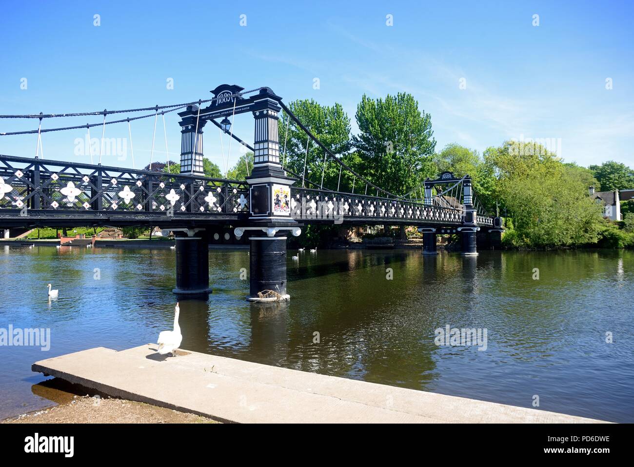 View of the Ferry Bridge also known as the Stapenhill Ferry Bridge and ...