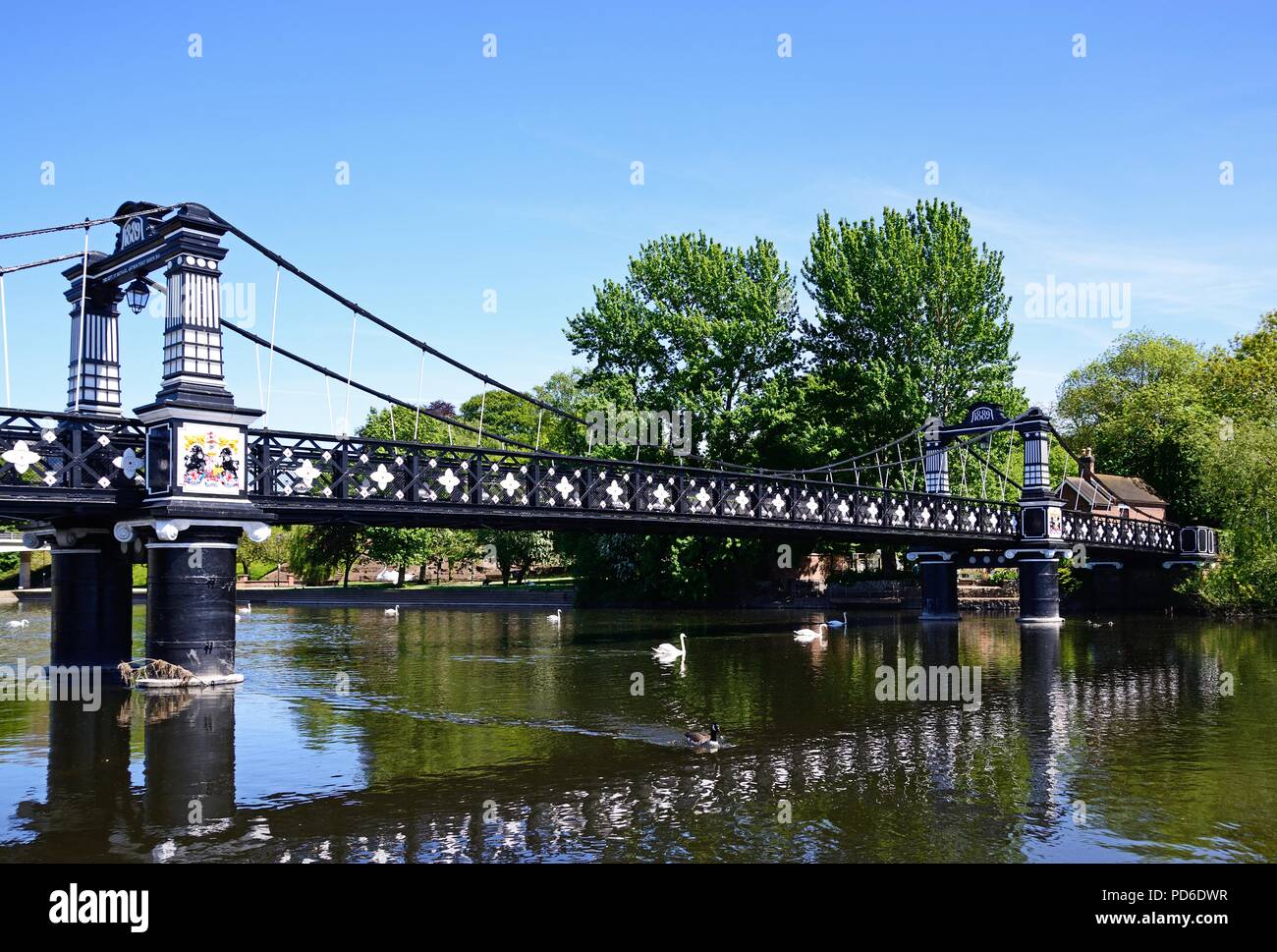 View of the Ferry Bridge also known as the Stapenhill Ferry Bridge and ...