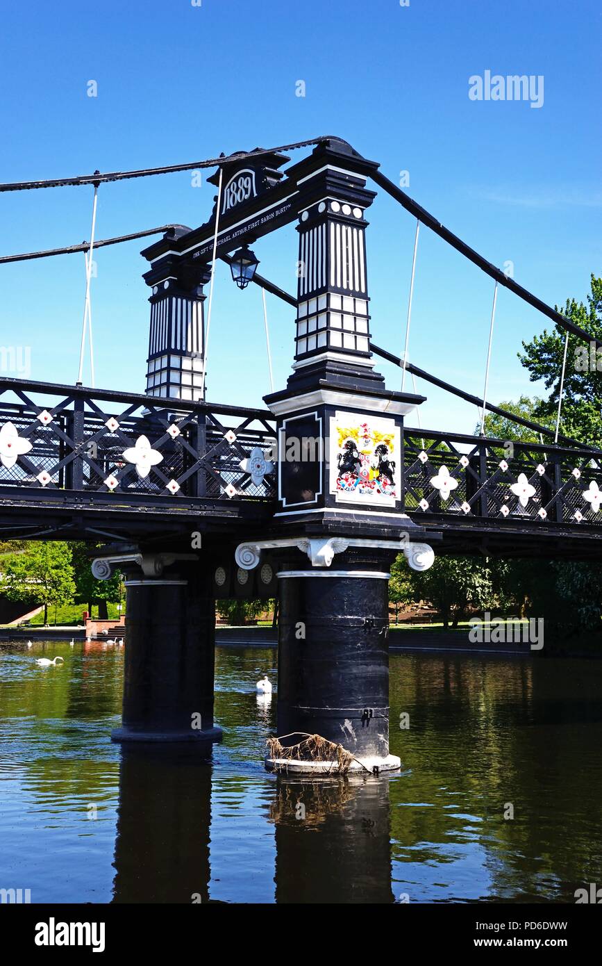 Section of the Ferry Bridge also known as the Stapenhill Ferry Bridge ...