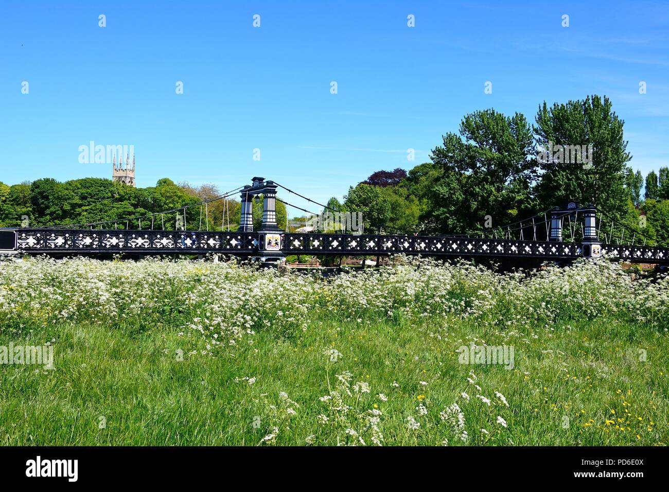 View of the Ferry Bridge also known as the Stapenhill Ferry Bridge with ...