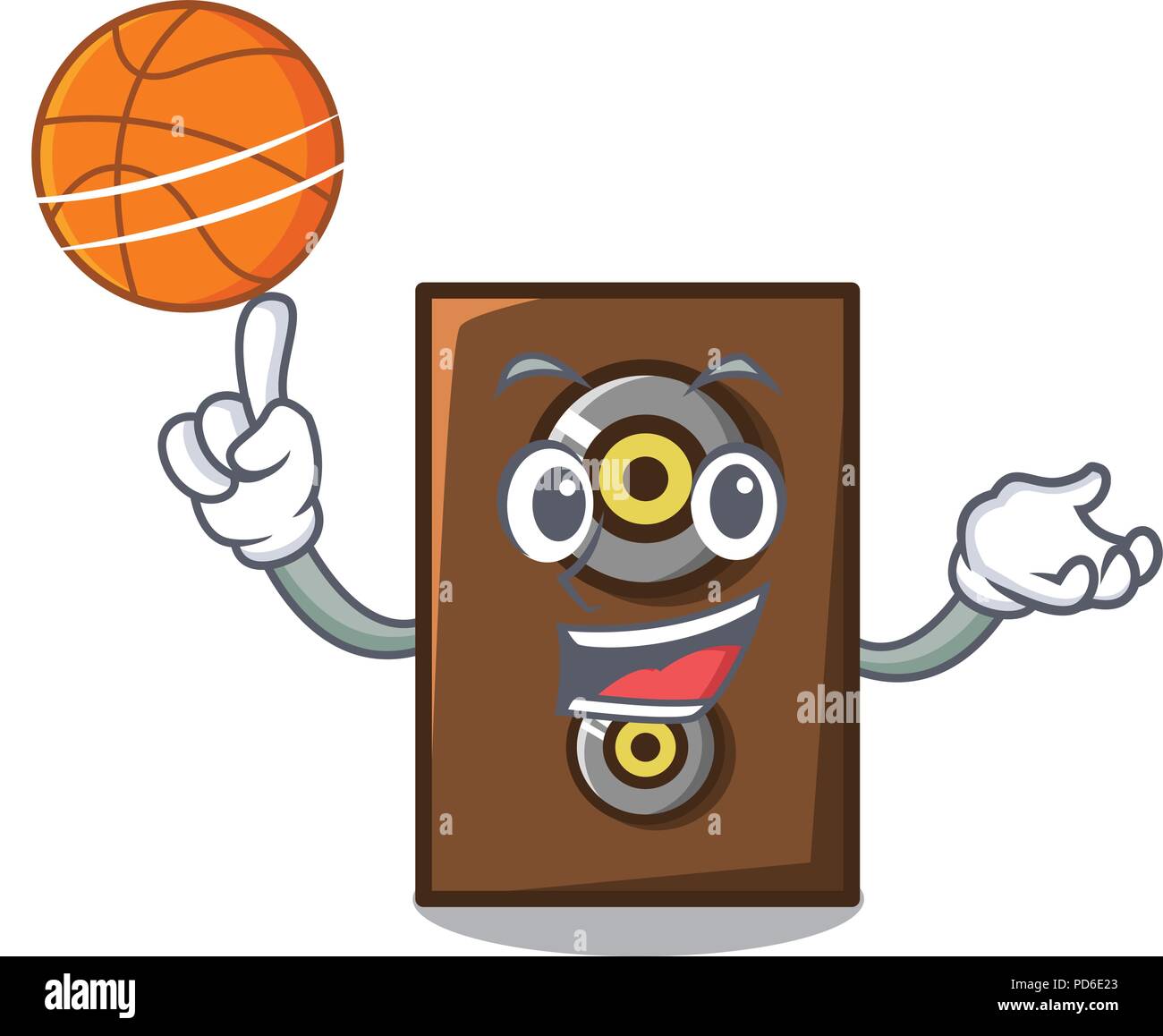 With basketball speaker character cartoon style Stock Vector Image ...