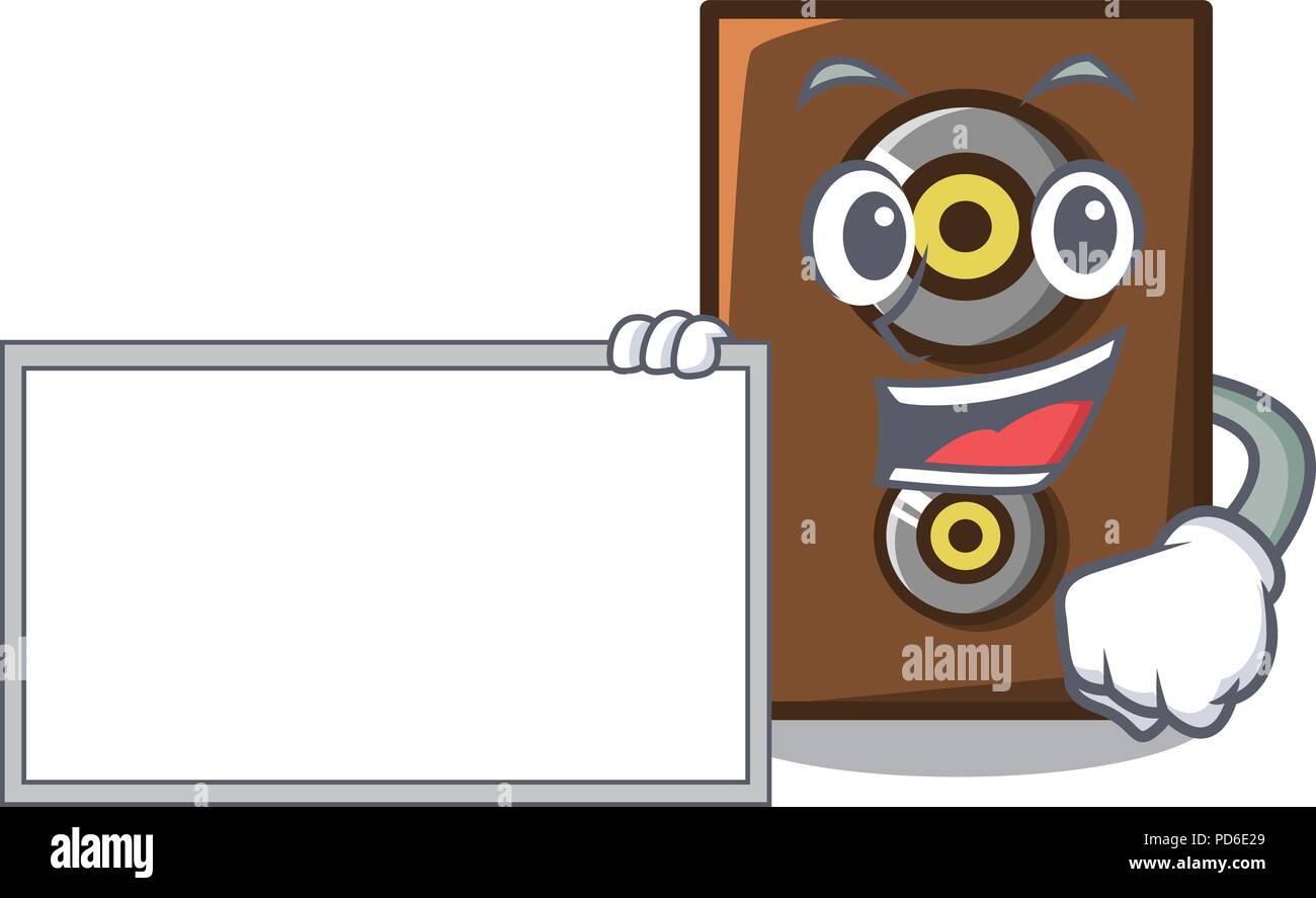 With board speaker character cartoon style Stock Vector Image & Art - Alamy