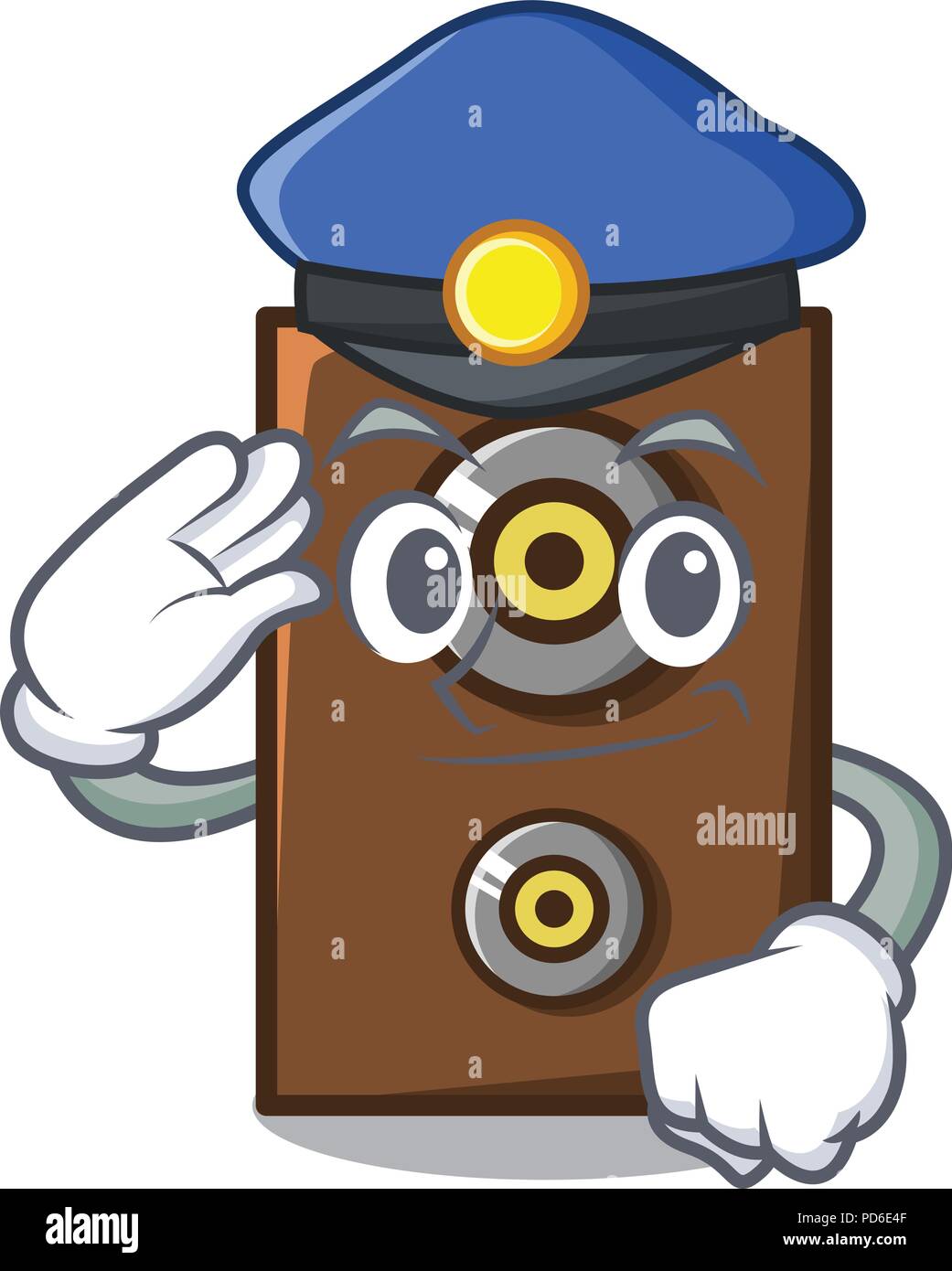 Police speaker character cartoon style Stock Vector Image & Art - Alamy
