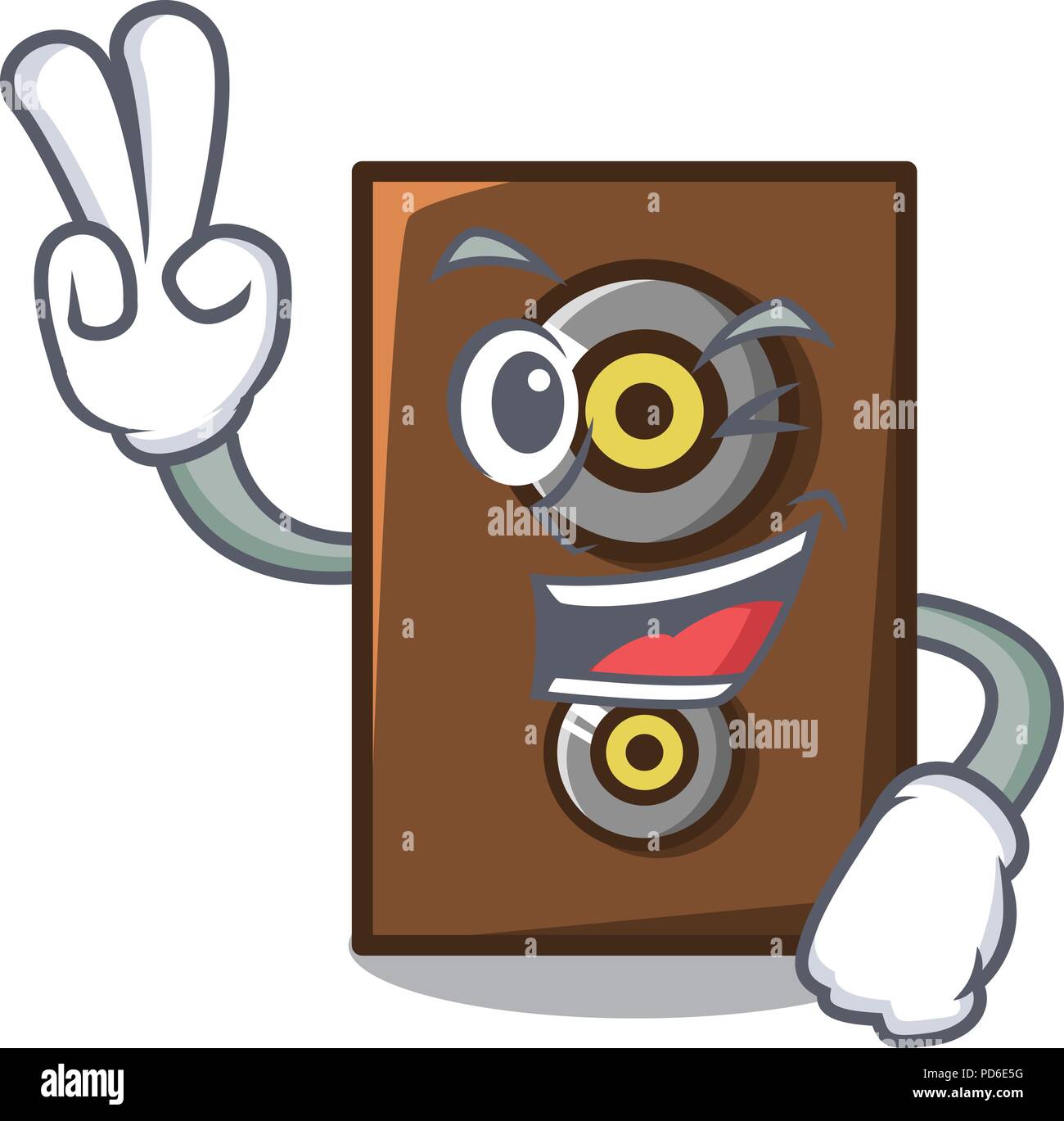 Two finger speaker character cartoon style Stock Vector Image & Art - Alamy