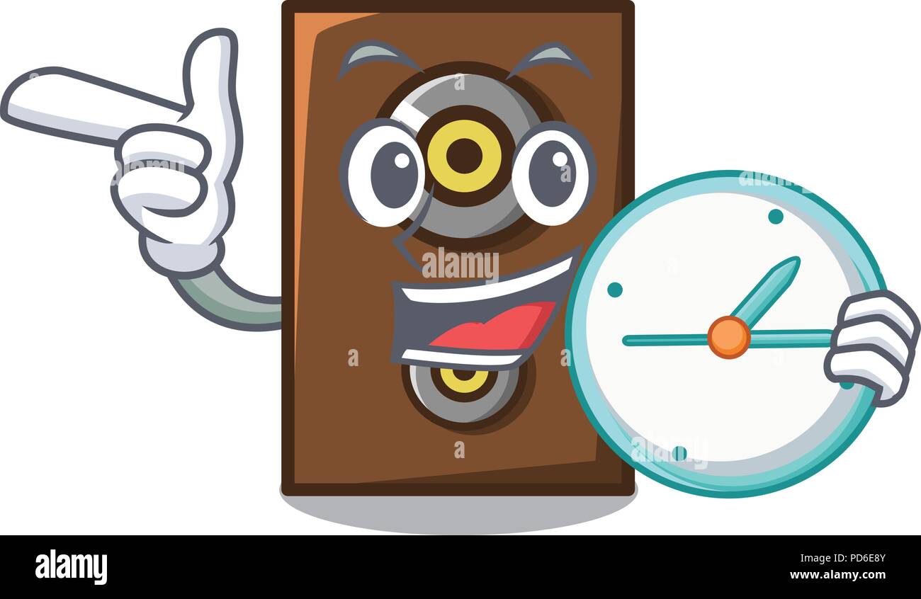 With clock speaker character cartoon style Stock Vector Image & Art - Alamy