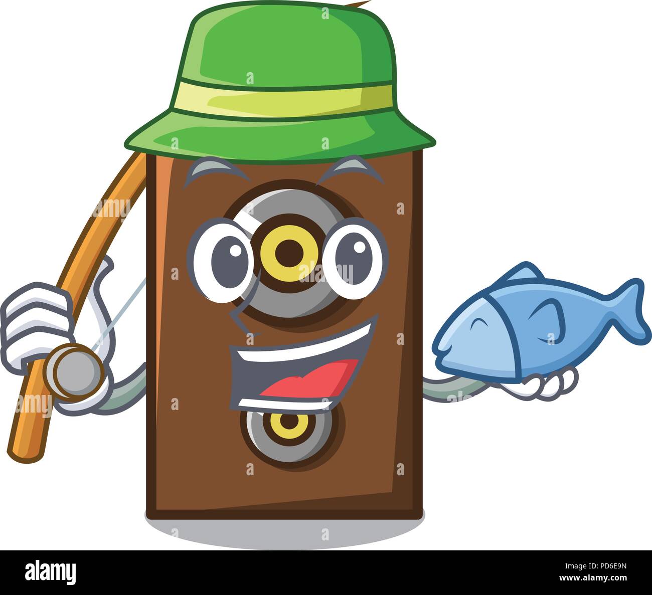 Fishing speaker mascot cartoon style Stock Vector Image & Art - Alamy