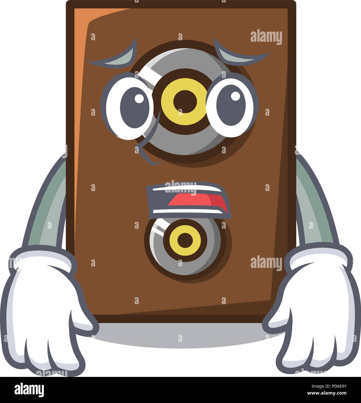 Afraid speaker mascot cartoon style Stock Vector Image & Art - Alamy