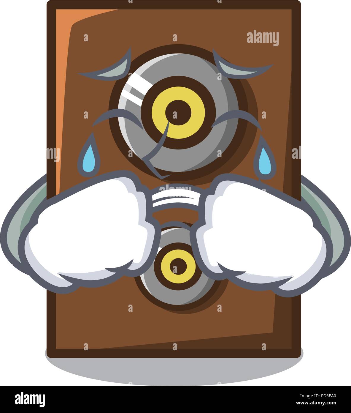 Crying speaker mascot cartoon style Stock Vector Image & Art - Alamy